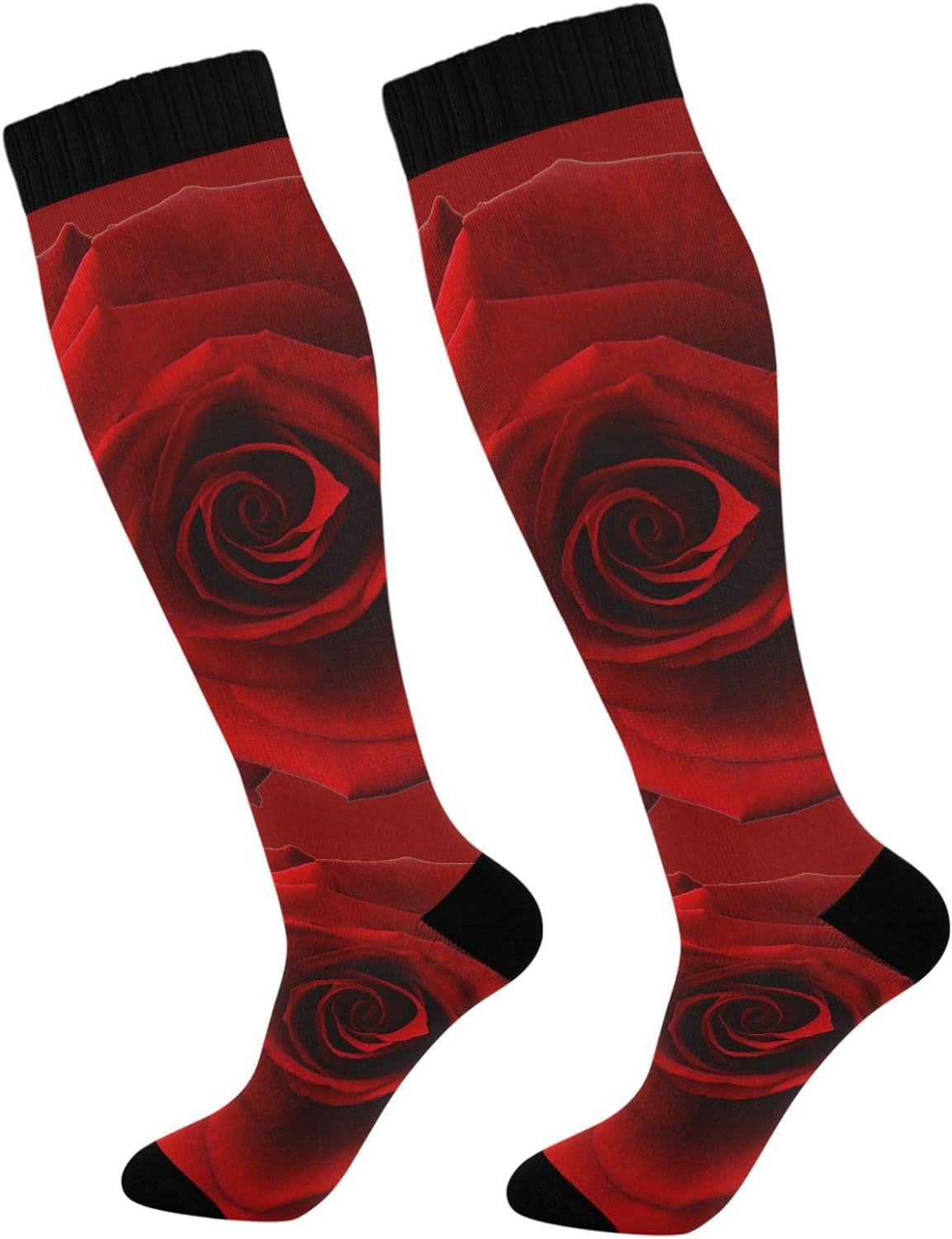 FREEAMG High Elasticity Compression Socks, High Knee Socks Adult ...