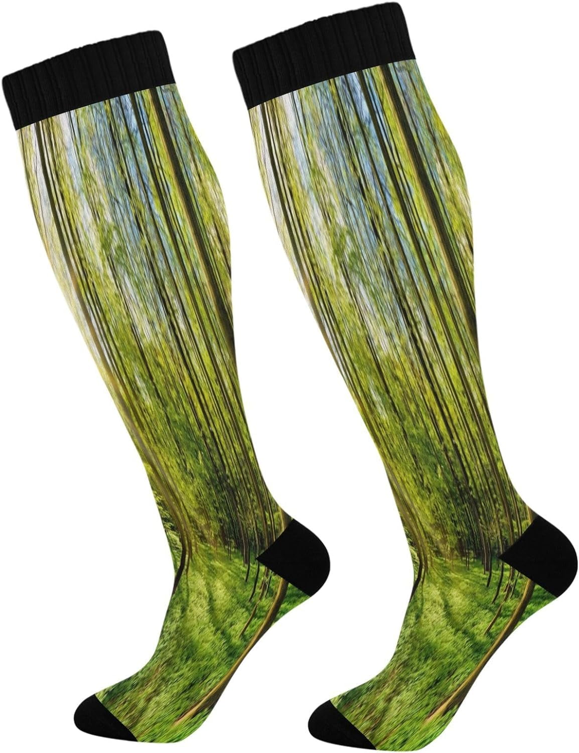FREEAMG High Elasticity Compression Socks, High Knee Socks Adult ...