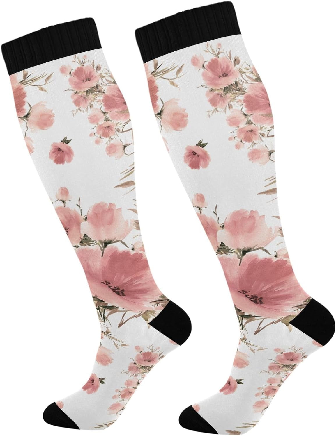 FREEAMG High Elasticity Compression Socks, High Knee Socks Adult ...