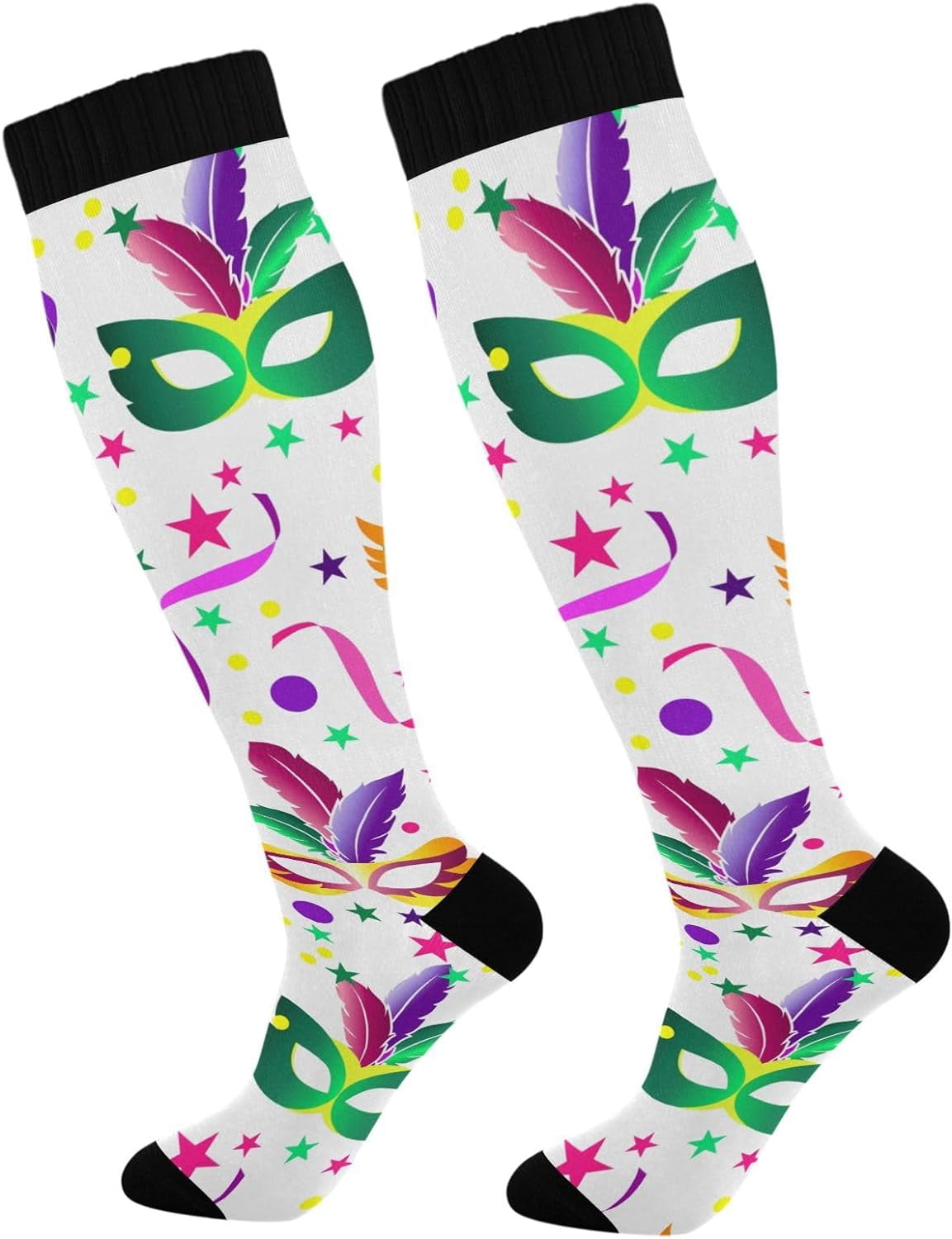 FREEAMG High Elasticity Compression Socks, High Knee Socks Adult ...