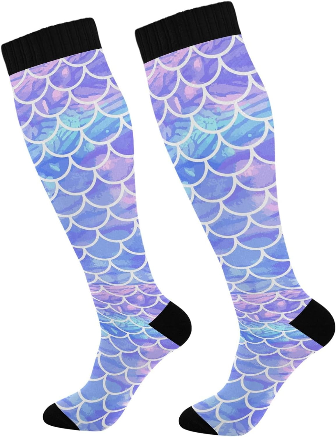 FREEAMG High Elasticity Compression Socks, High Knee Socks Adult ...