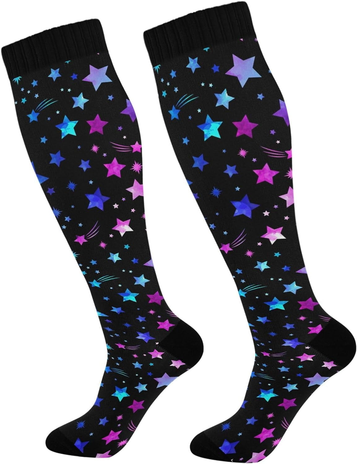 FREEAMG High Elasticity Compression Socks, High Knee Socks Adult ...