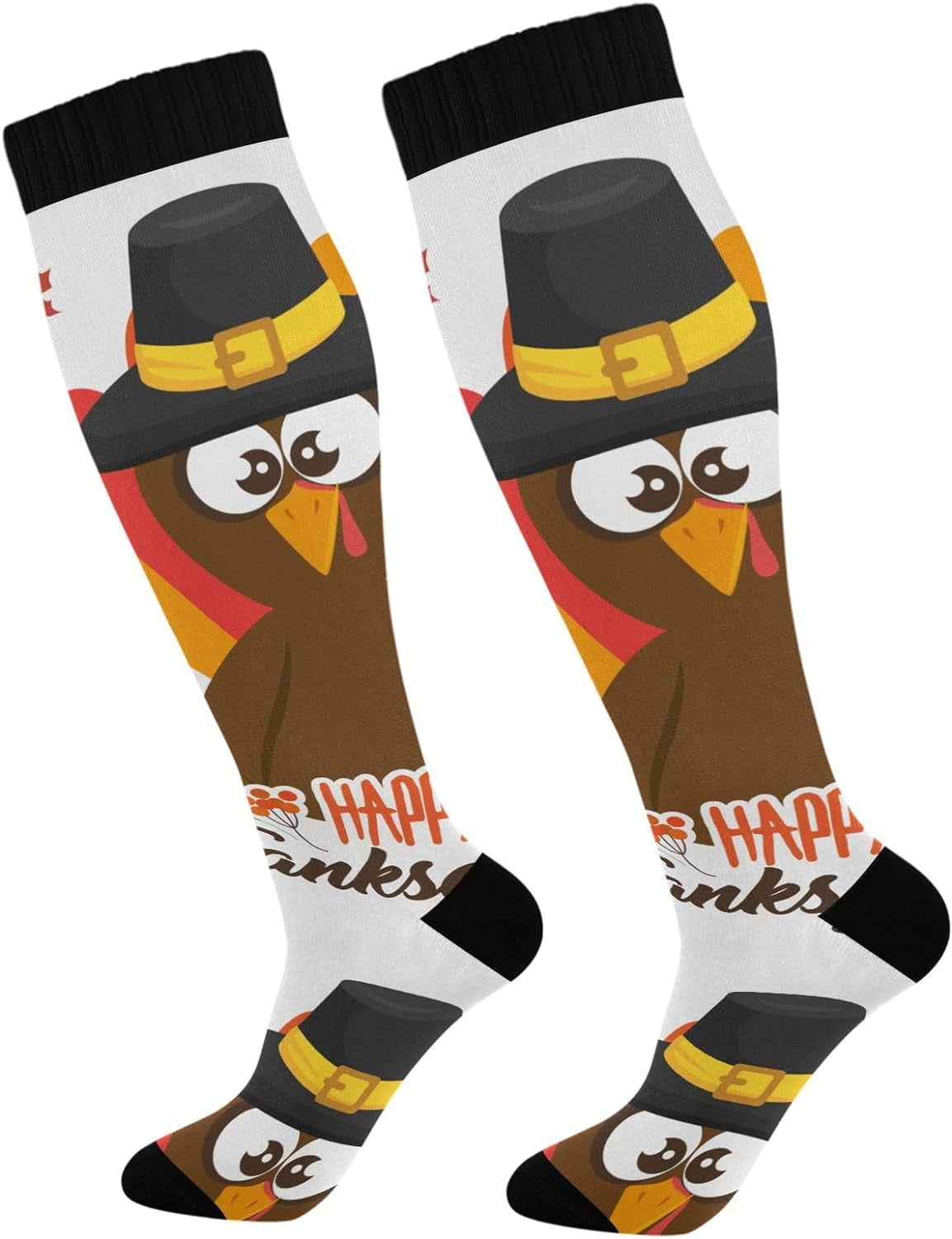 FREEAMG High Elasticity Compression Socks, High Knee Socks Adult ...