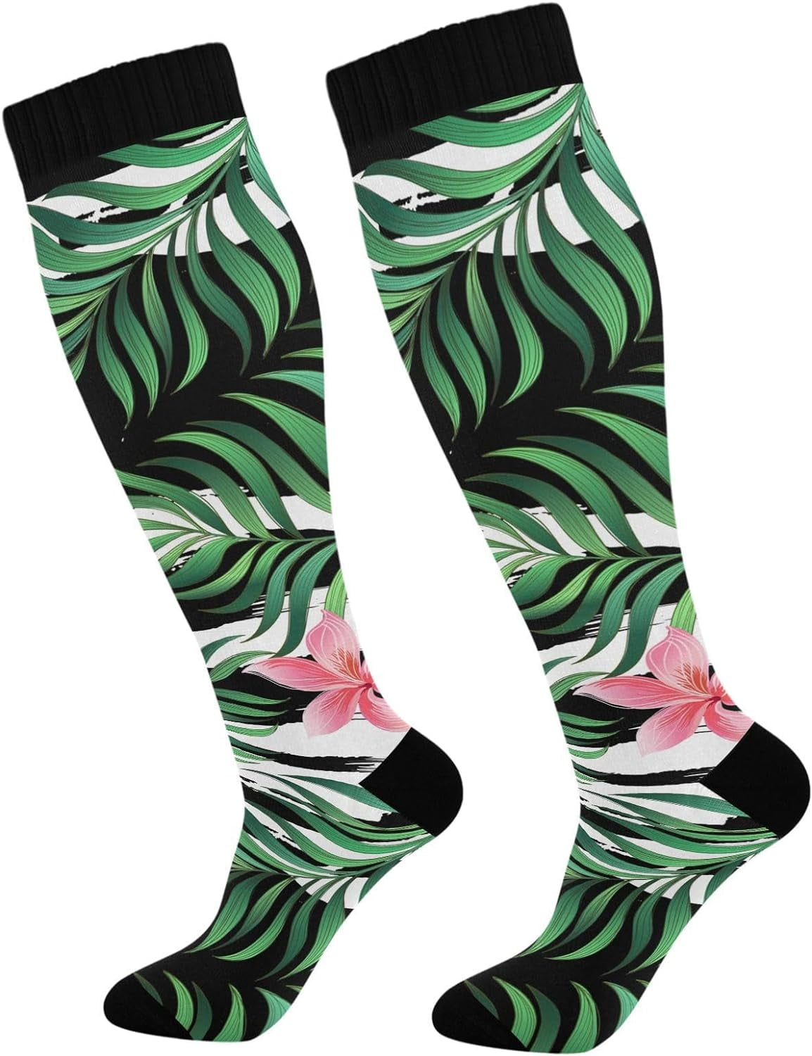 FREEAMG High Elasticity Compression Socks, High Knee Socks Adult ...