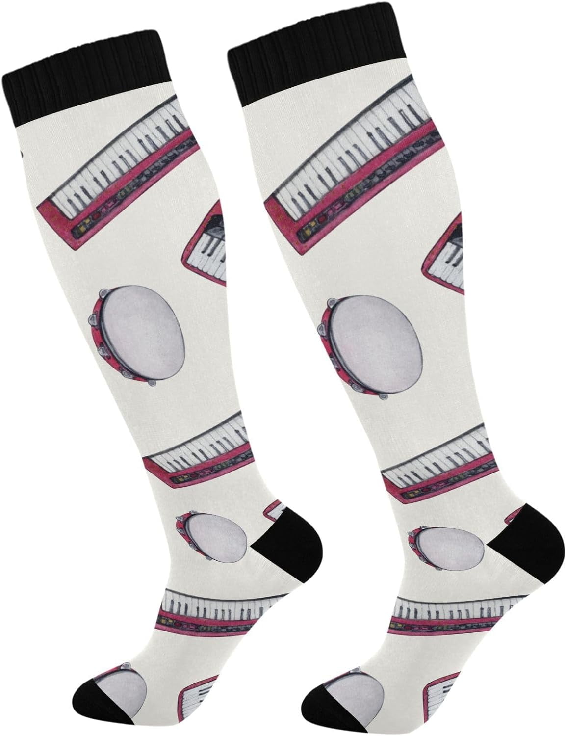 FREEAMG High Elasticity Compression Socks, High Knee Socks Adult ...