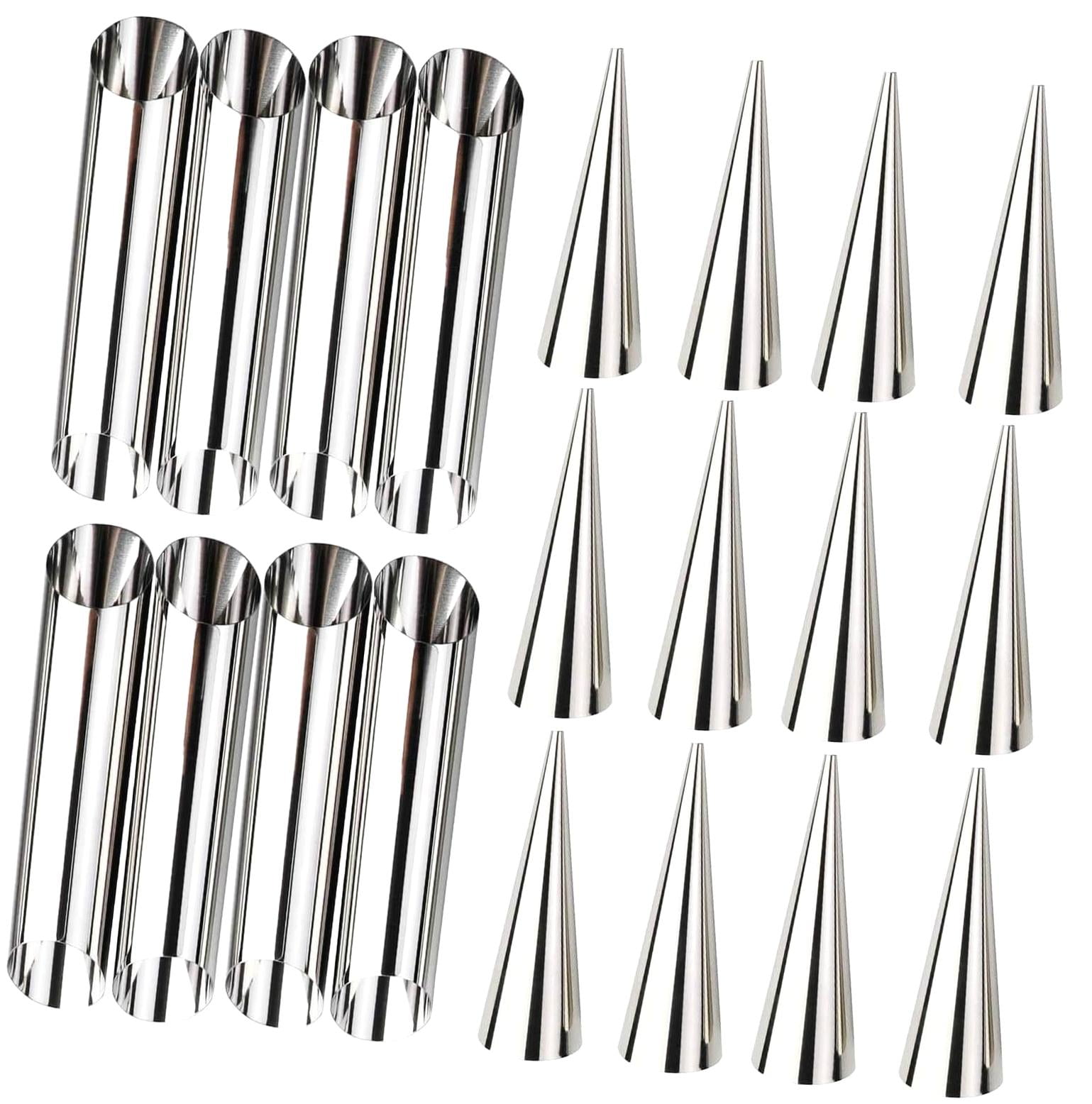 FREEAMG Horn Molds Stainless Steel Cone Tubular Shaped for Cannoli ...