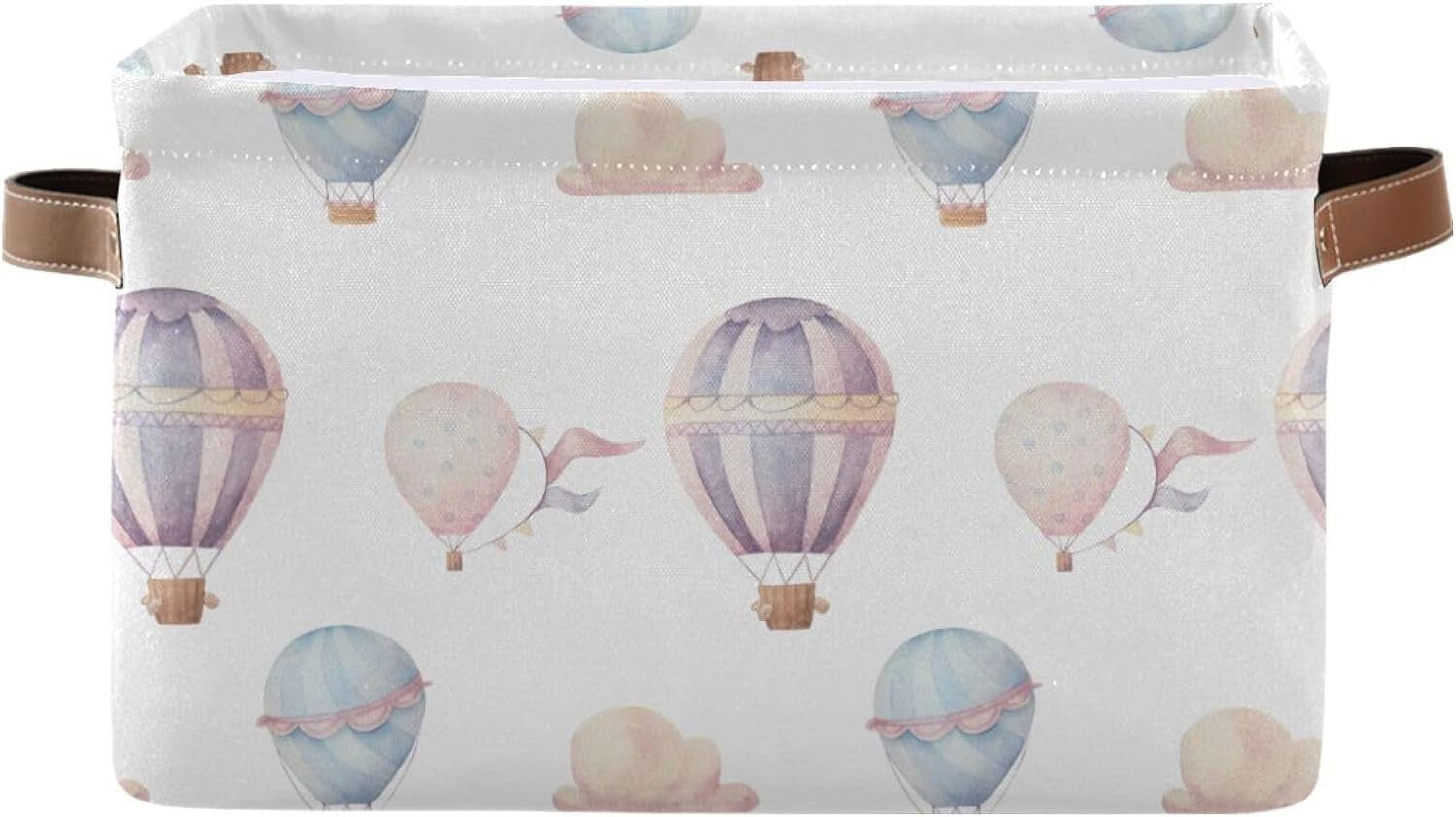 FREEAMG Hot Air Balloon Storage Basket, Durable Canvas Organizer With ...