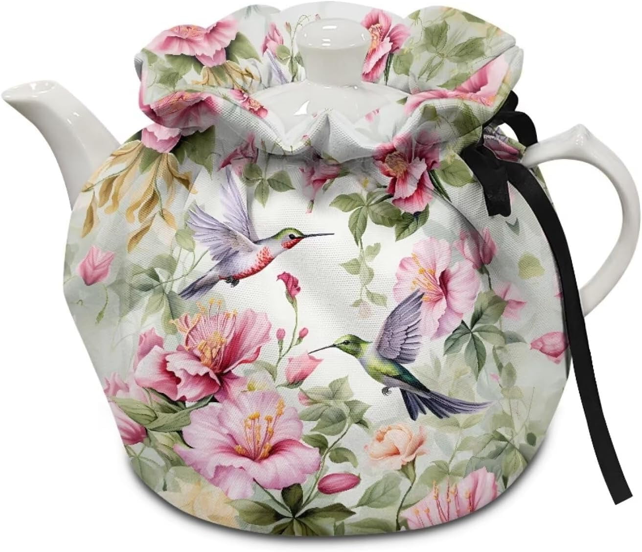 FREEAMG Hummingbird Flower Teapot Cozies Keeping Warm Tea Cozy Dust of ...