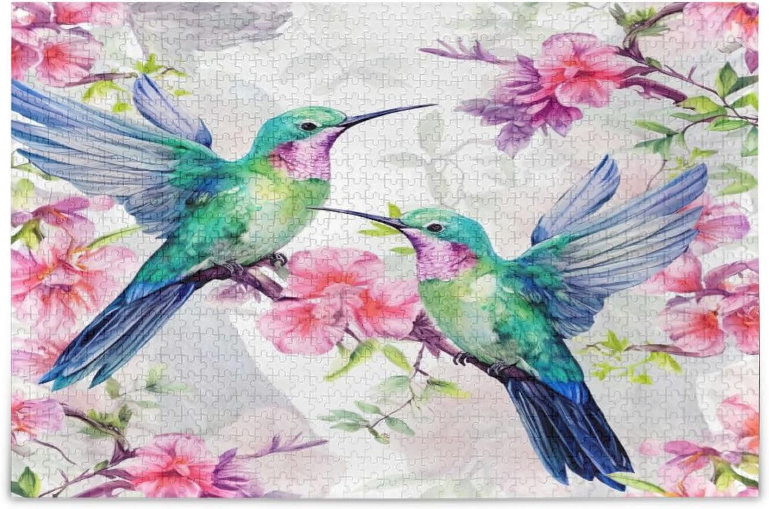 FREEAMG Hummingbirds Puzzle 500 Pieces - Wooden Jigsaw Puzzles for ...