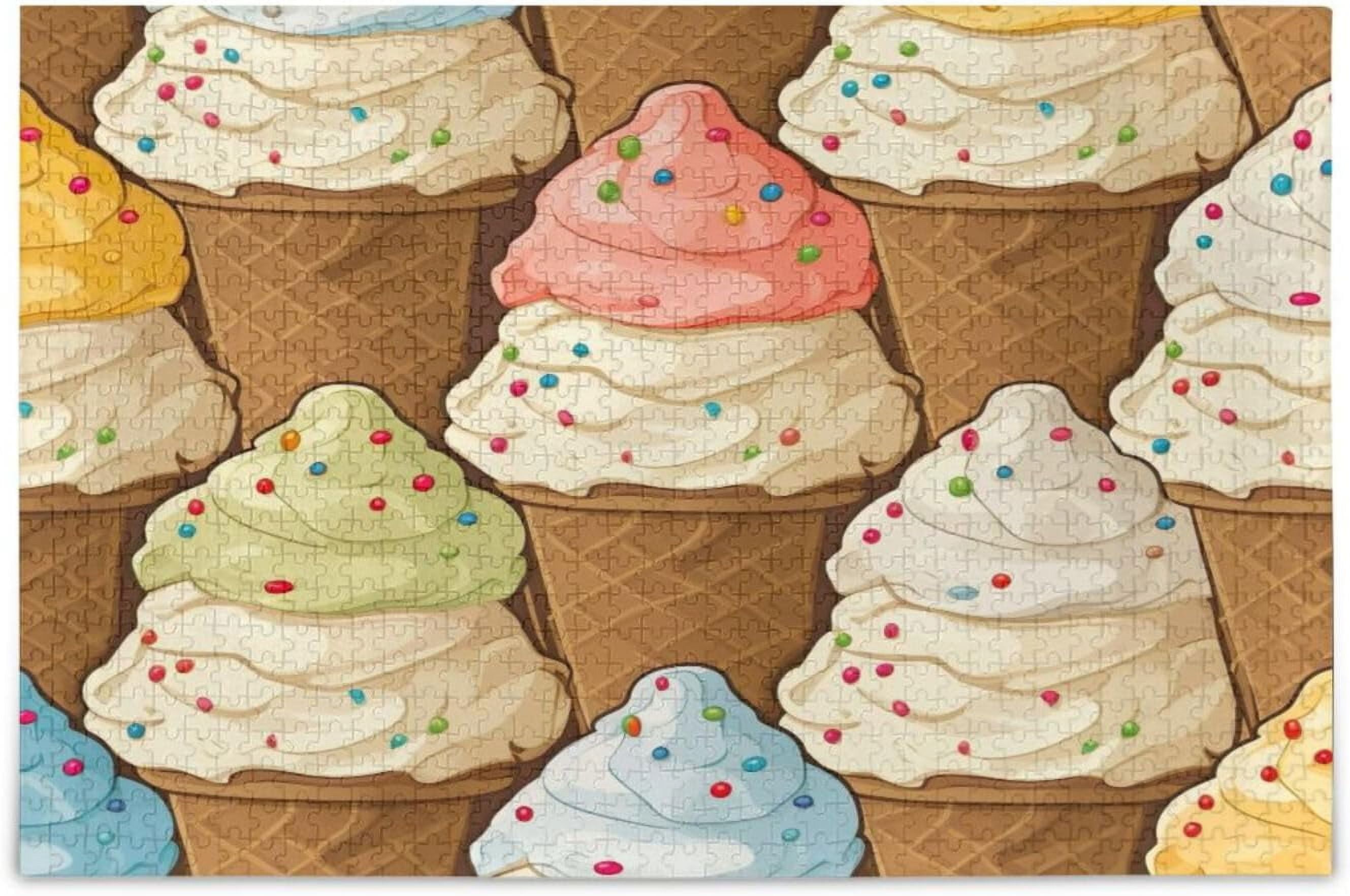 FREEAMG Ice Cream Cone Jigsaw Puzzles for Adults 500 Piece, Puzzles for ...