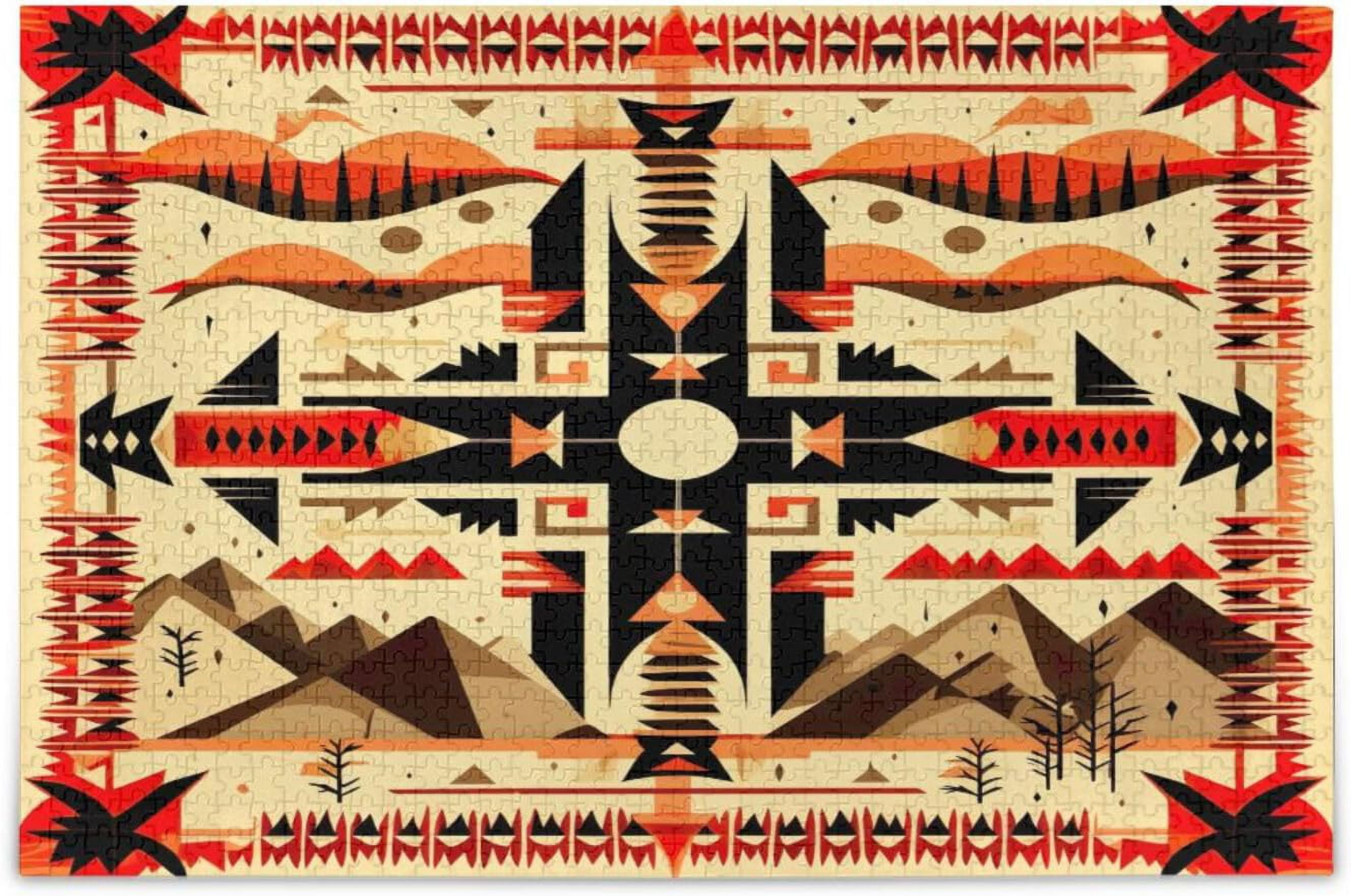 FREEAMG Indian Abstract Pattern Jigsaw Puzzles for Adults 500 Piece ...