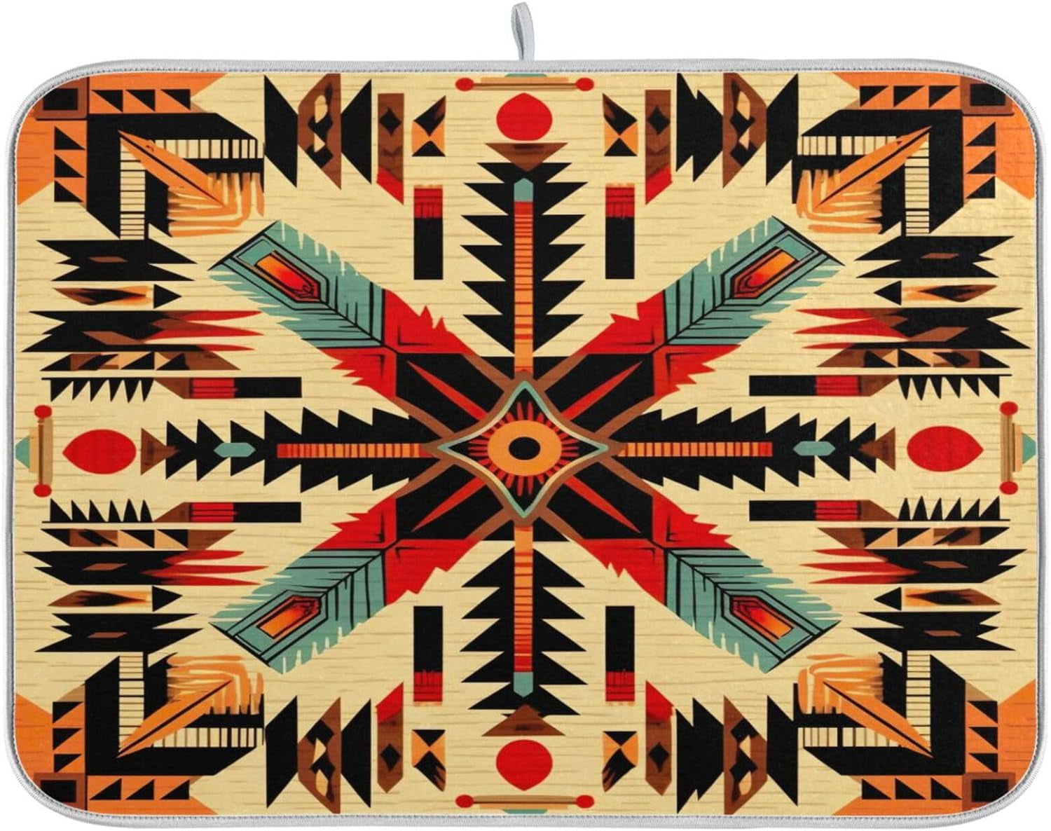 FREEAMG Indian Totem Design Dish Drying Mats Tableware Absorption Water ...