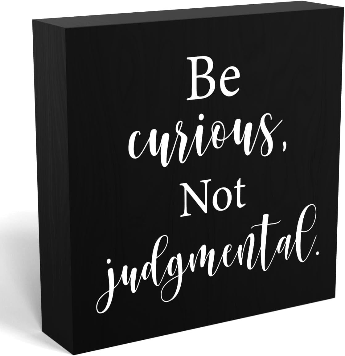 FREEAMG Inspirational Wooden Box Sign Decorative Motivational Be ...