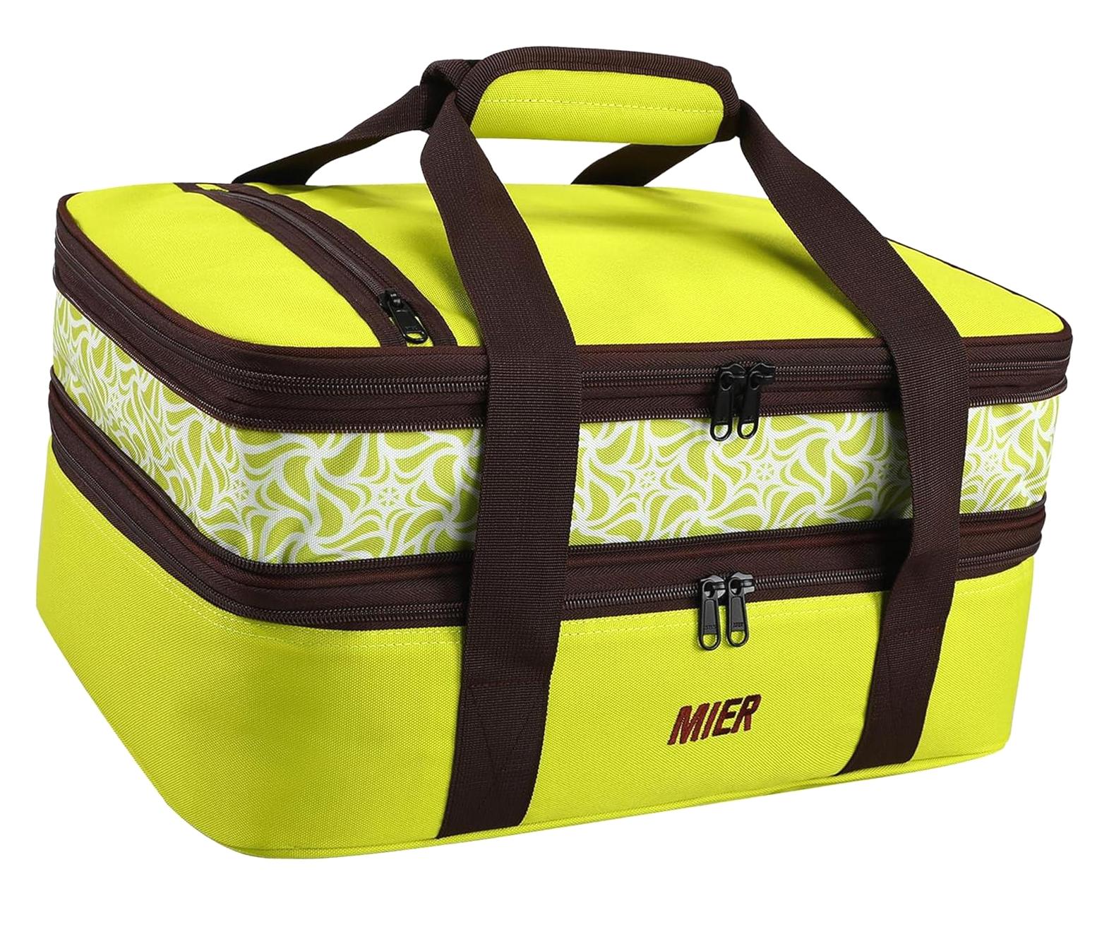 FREEAMG Insulated Dual Compartment Casserole , Fits 9 x 13 Inch Dishes ...