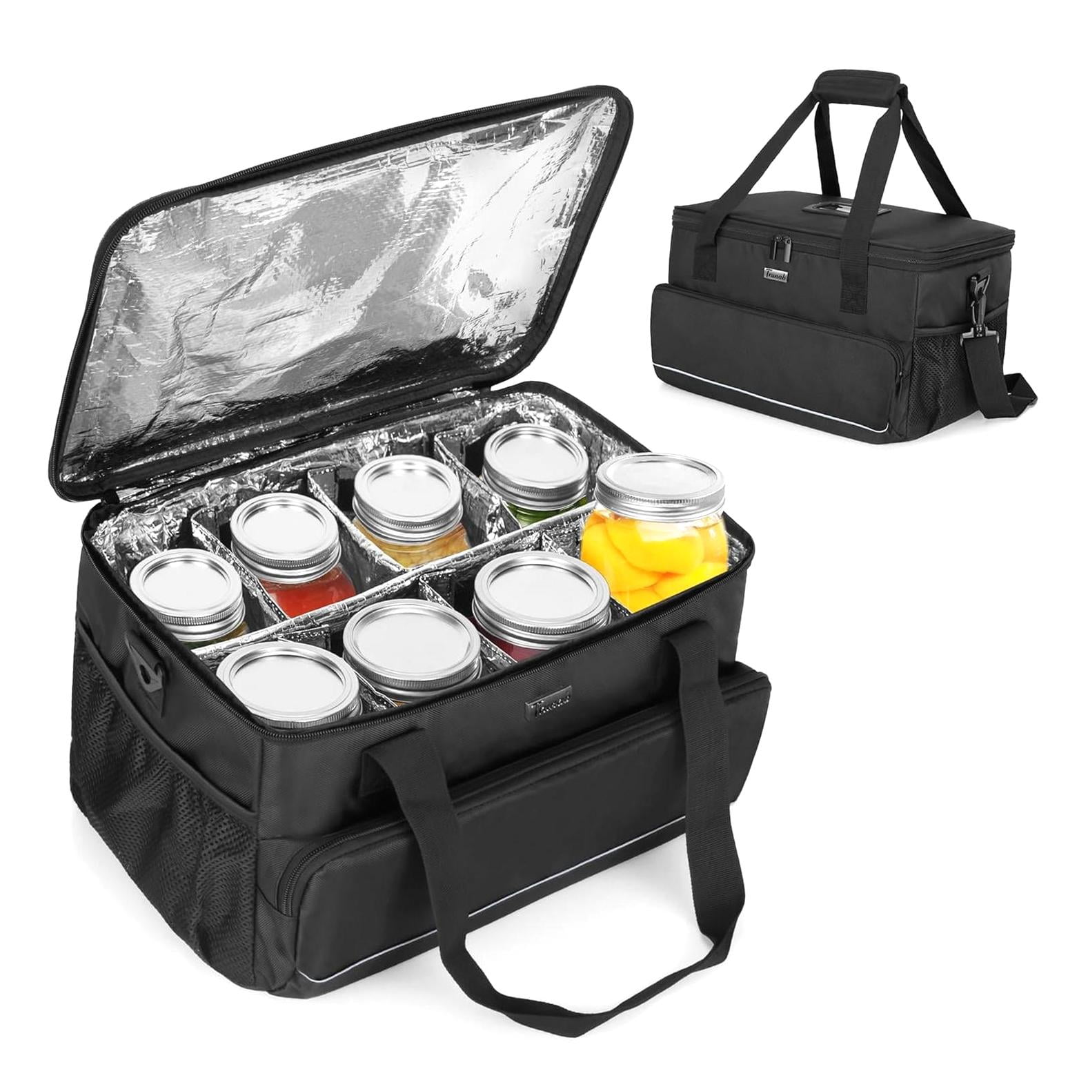 FREEAMG Insulated Storage Bag for 8 Canning Jars, Includes Adjustable ...