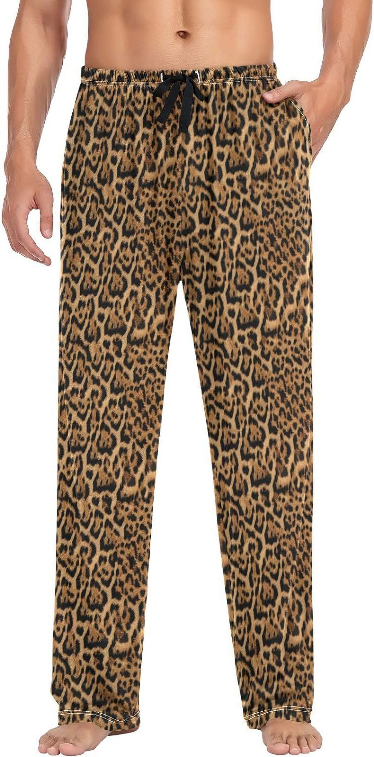 FREEAMG Jaguar Fur Pattern Pajama Pants for Men, Men's Separate Bottoms ...