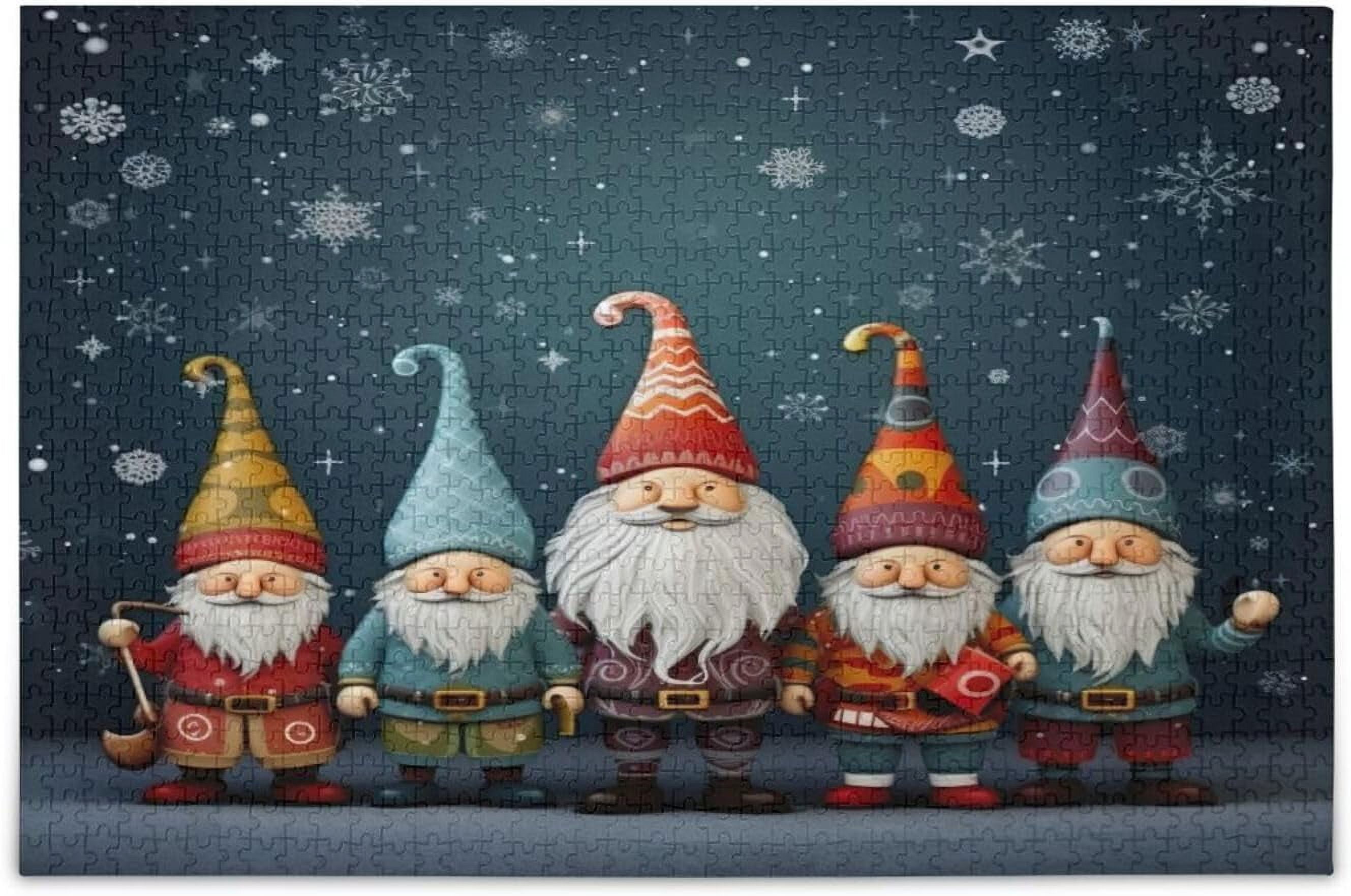 FREEAMG Jigsaw Puzzles 1000 Pieces for Adults, Christmas Gnome Kid's ...