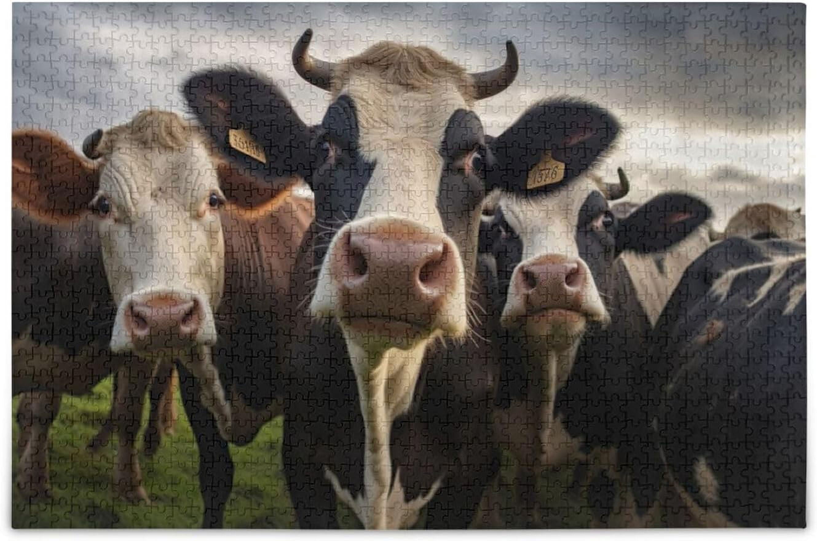 FREEAMG Jigsaw Puzzles 1000 Pieces for Adults, Cows Kid's Teens ...
