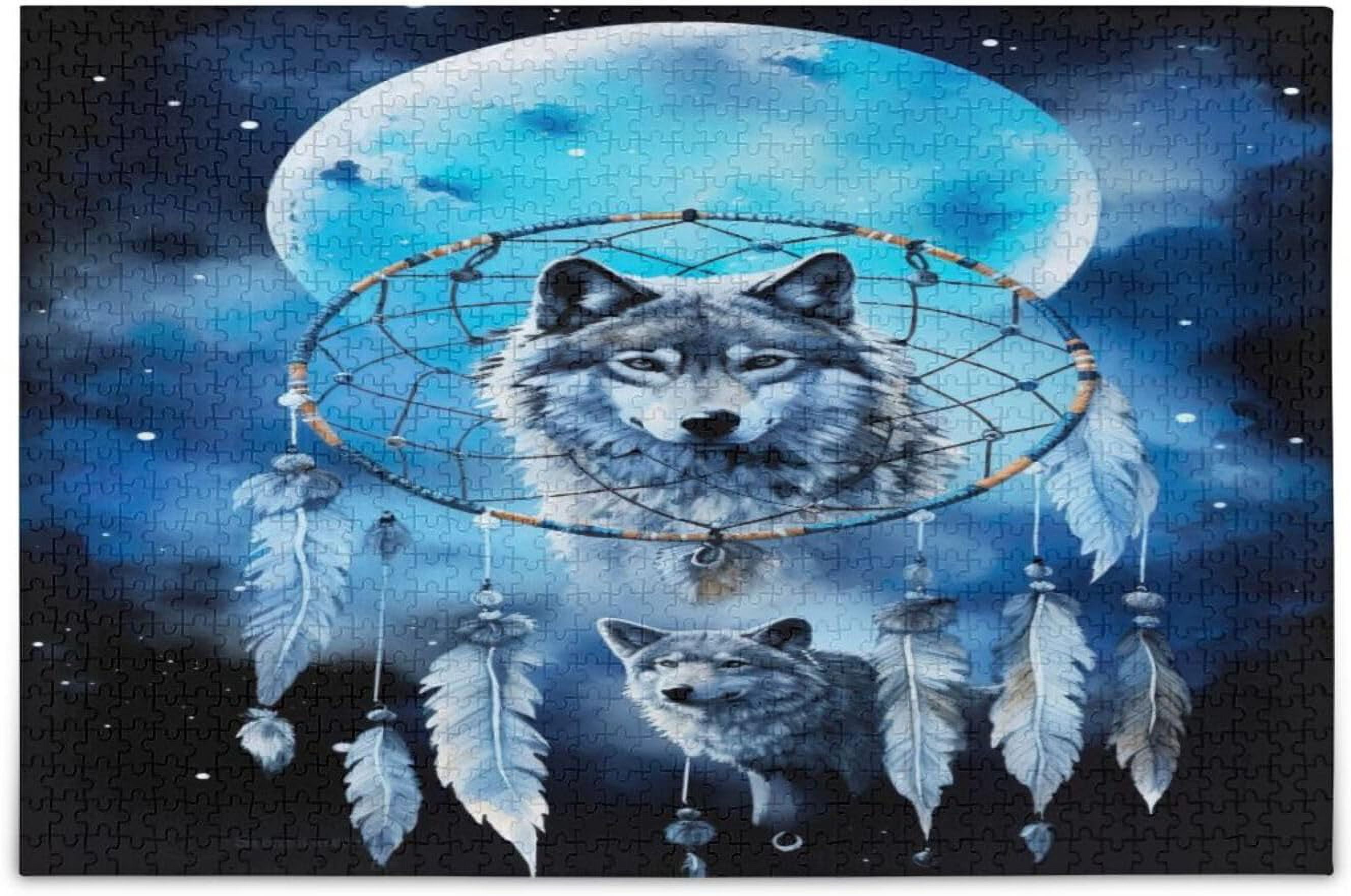 FREEAMG Jigsaw Puzzles 1000 Pieces for Adults, Wolf Kid's Teens ...