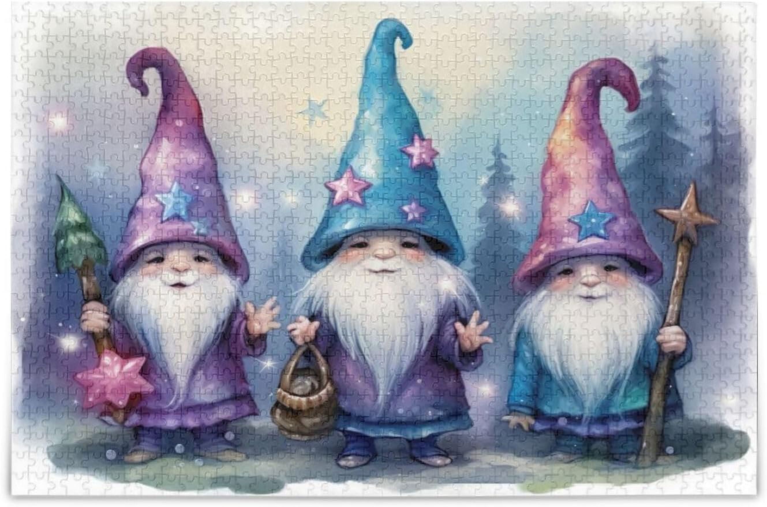 FREEAMG Jigsaw Puzzles 500 Pieces for Adults, Christmas Gnomes Kid's ...