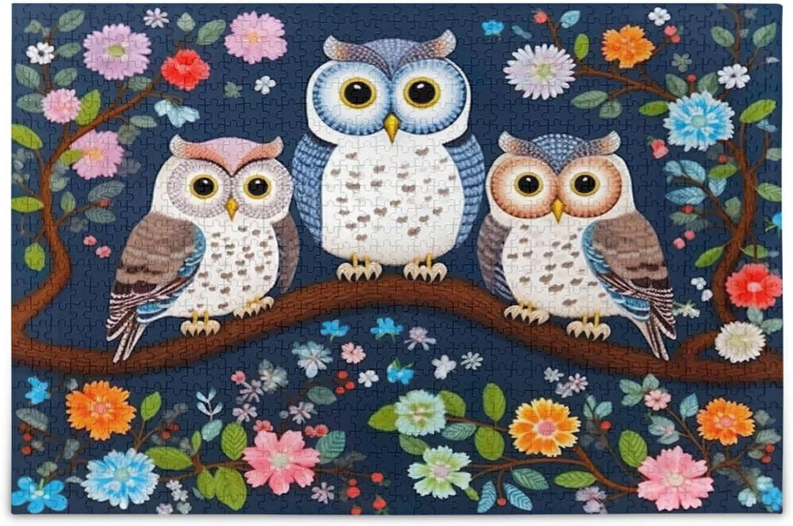 FREEAMG Jigsaw Puzzles 500 Pieces for Adults, Cute Owls Kid's Teens ...