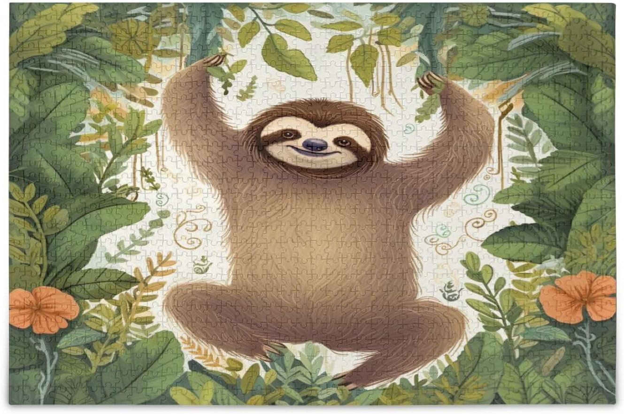 FREEAMG Jigsaw Puzzles 500 Pieces for Adults, Sloth Kid's Teens ...