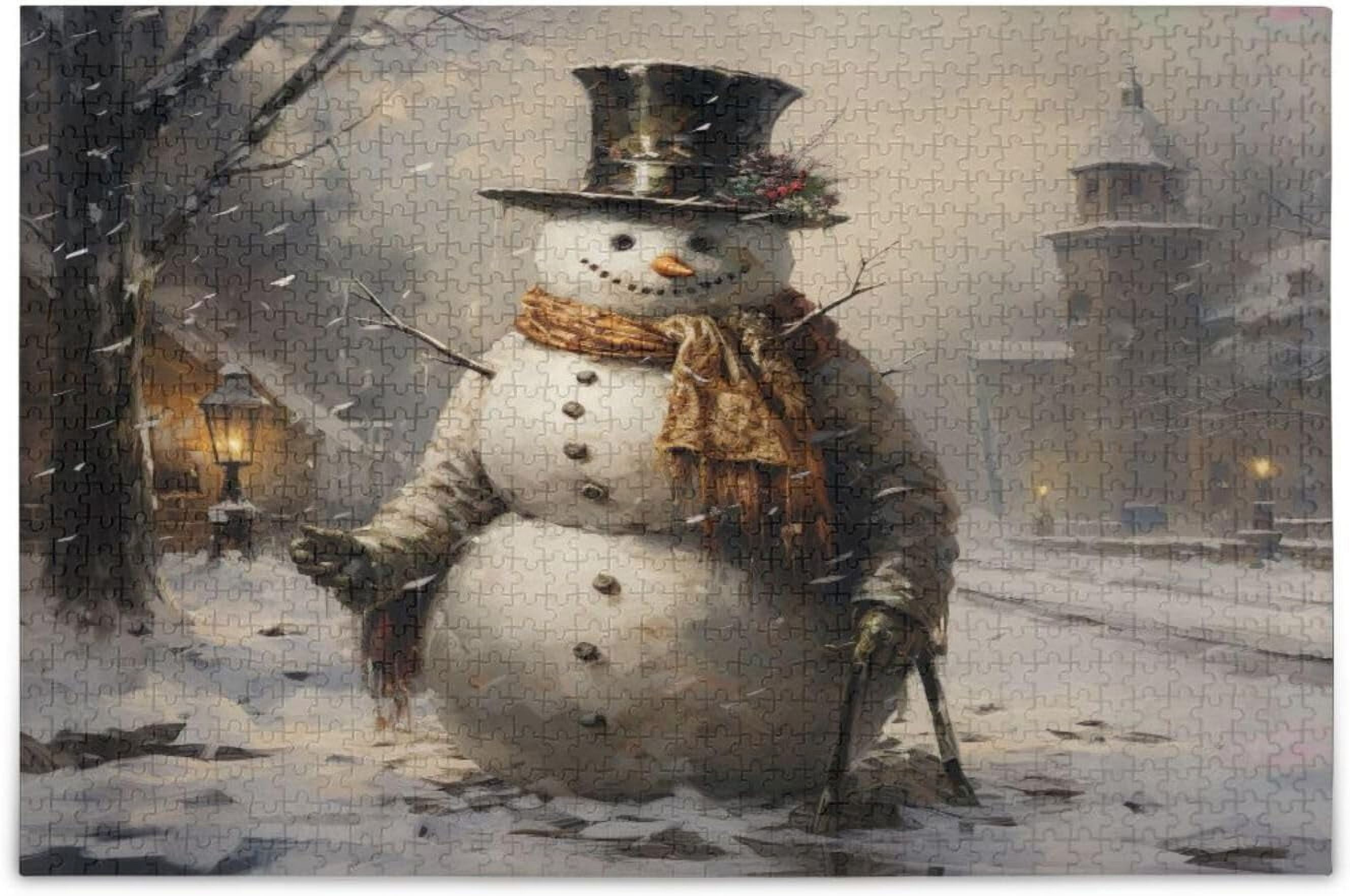 FREEAMG Jigsaw Puzzles 500 Pieces for Adults, Snowman Kid's Teens ...