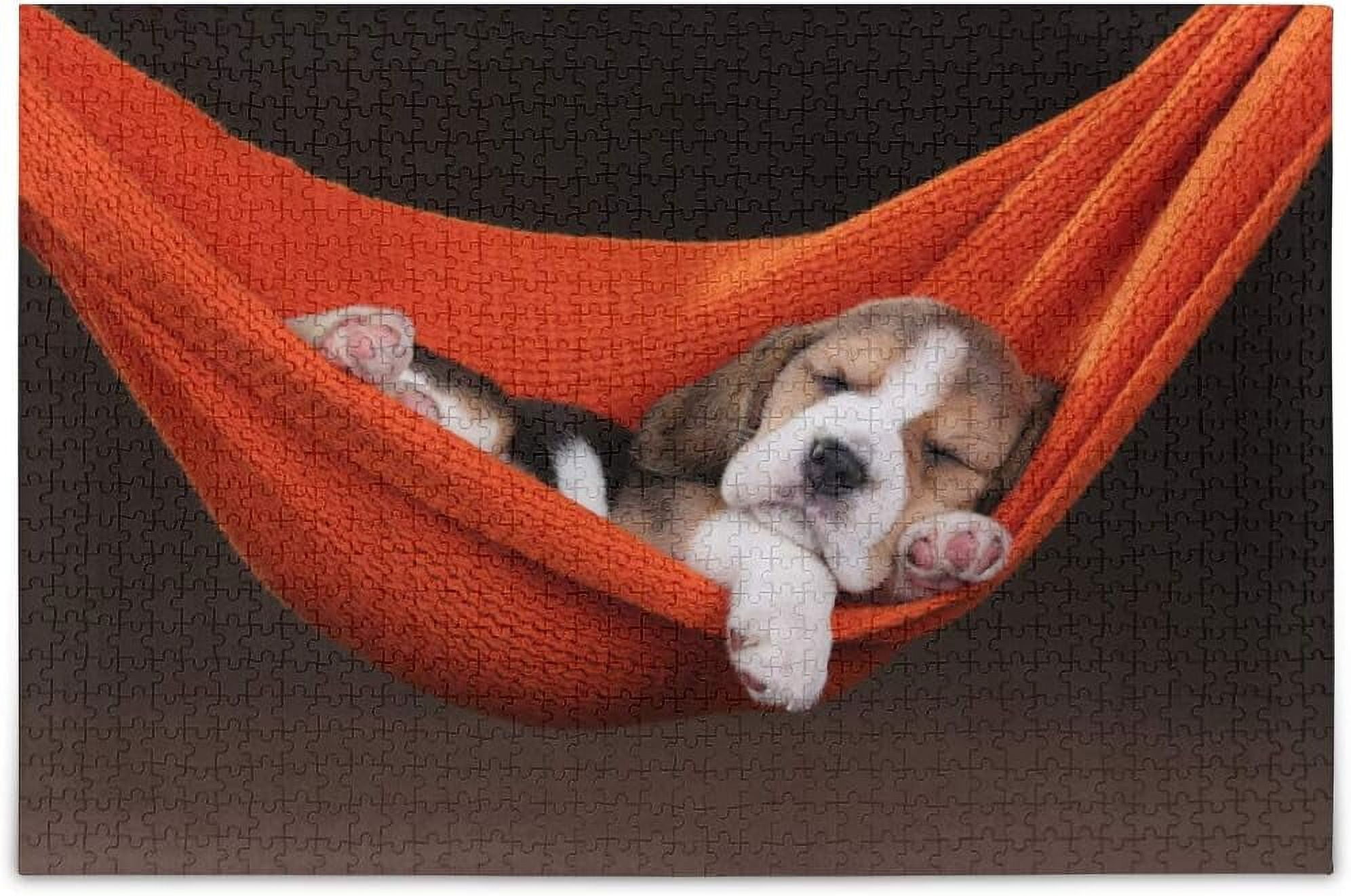 FREEAMG Jigsaw Puzzles for Adults 1000 Pieces Animal Dog Beagle Puppy ...