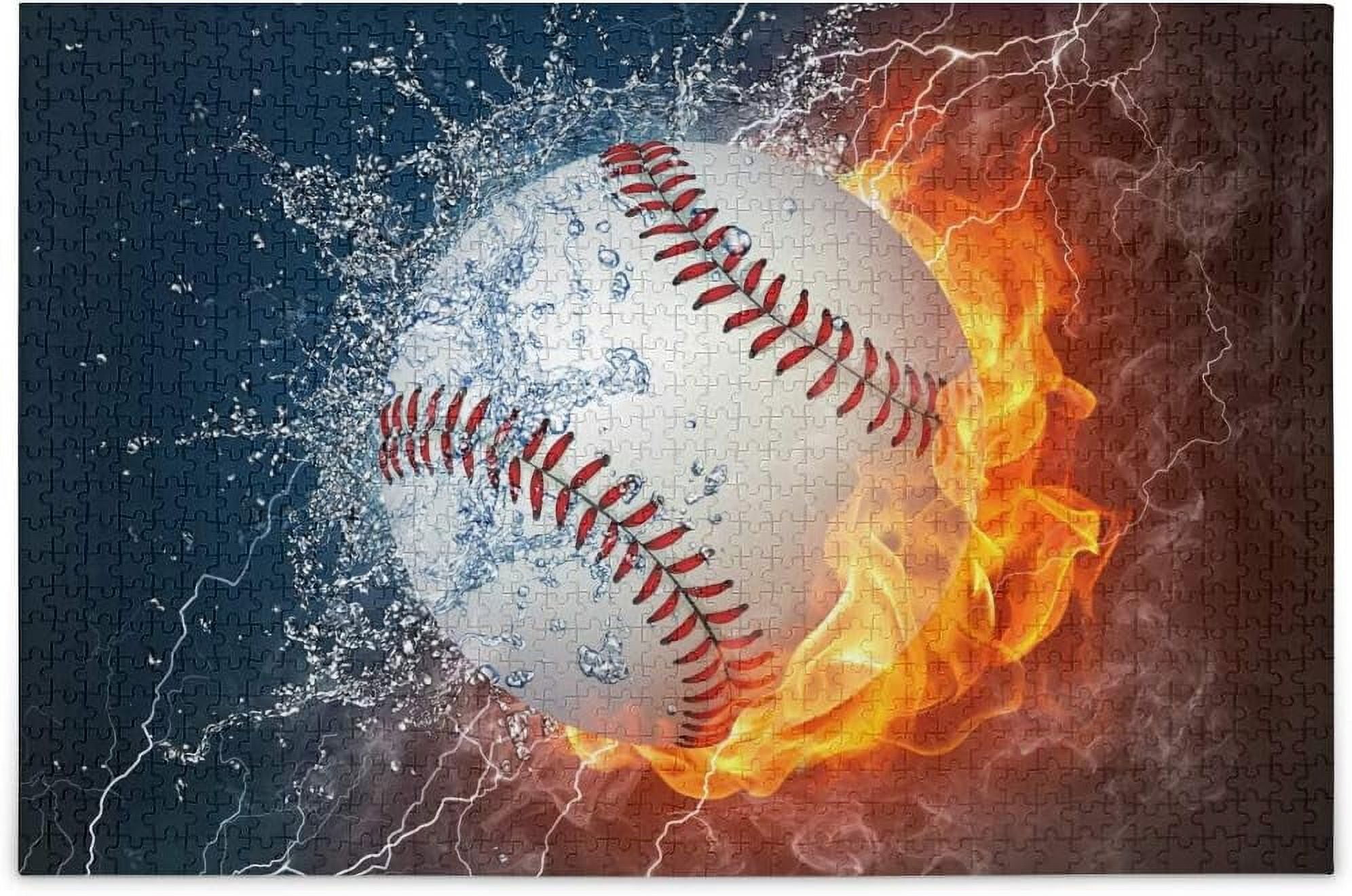 FREEAMG Jigsaw Puzzles for Adults 1000 Pieces Fun Sports Baseball Water ...