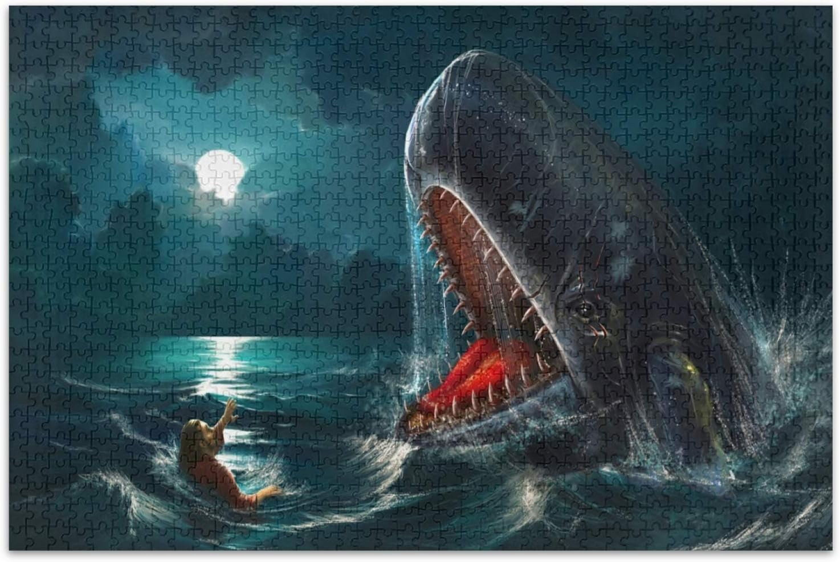 FREEAMG Jonah and The Whale Puzzles for Adults 500 Pieces Landscape ...
