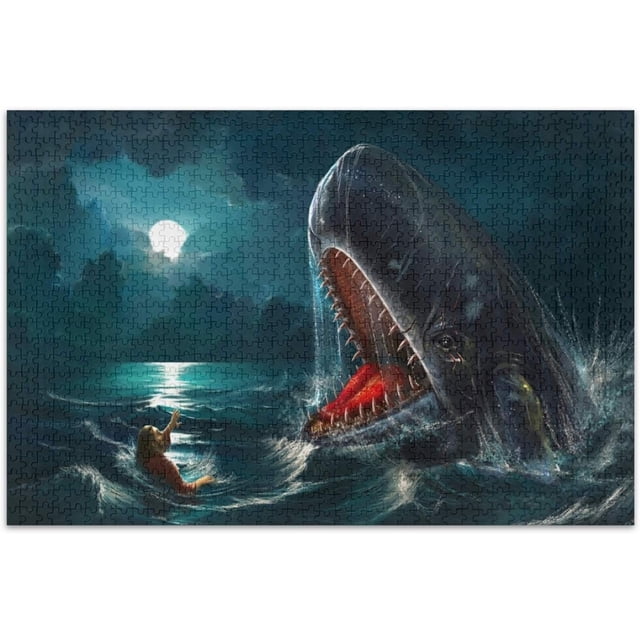 FREEAMG Jonah and The Whale Puzzles for Adults 500 Pieces Landscape ...