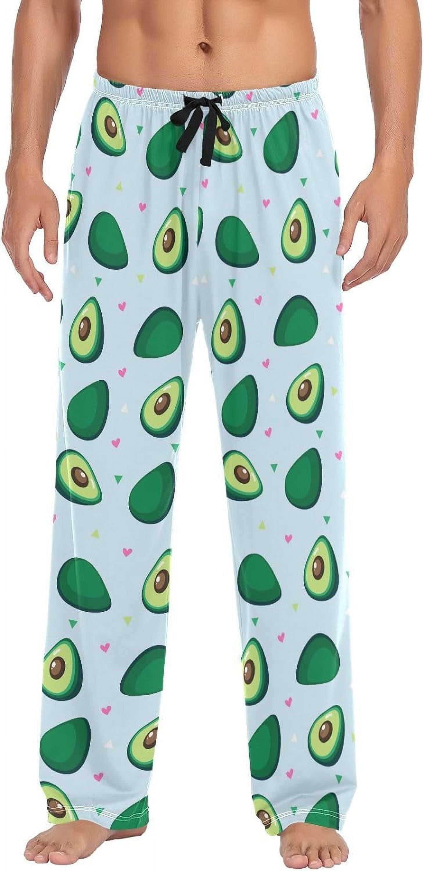 FREEAMG Kawaii Avocado Pajama Pants for Men, Men's Separate Bottoms ...