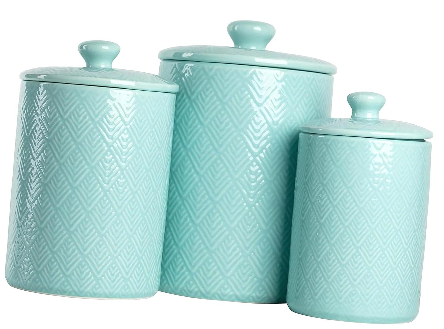 FREEAMG Kitchen Canister Collection, Fleur Red, 3 piece (Single Pack ...