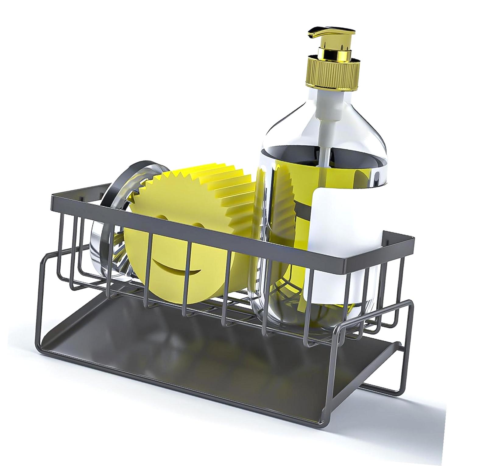 FREEAMG Kitchen Sink Sponge Holder, Sink Organizer Caddy, Essential ...