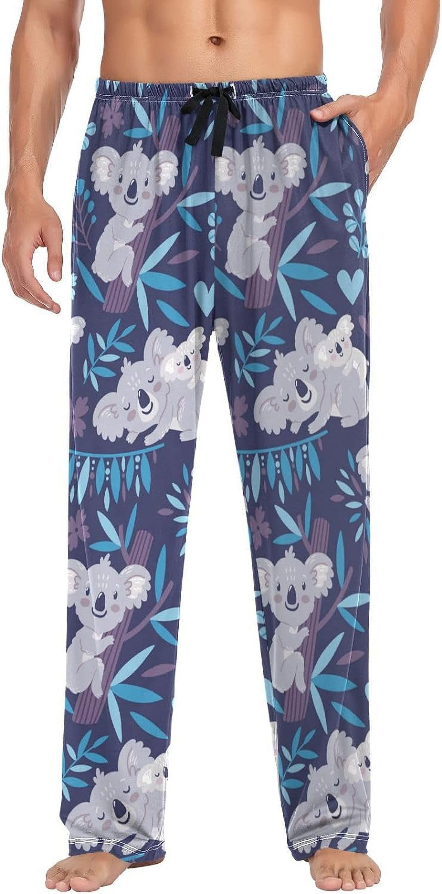 FREEAMG Koala Cotton Pajama Pant for Men, Super Soft Lightweight Lounge ...
