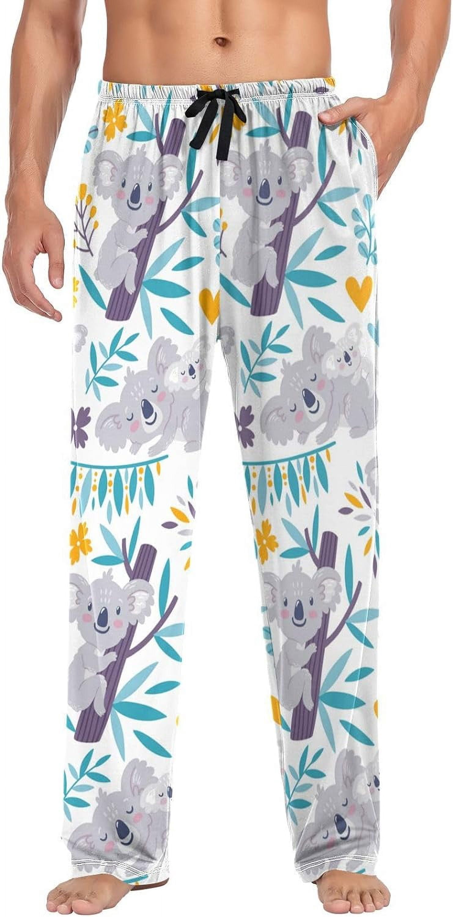 FREEAMG Koala Cotton Pajama Pant for Men, Super Soft Lightweight Lounge ...