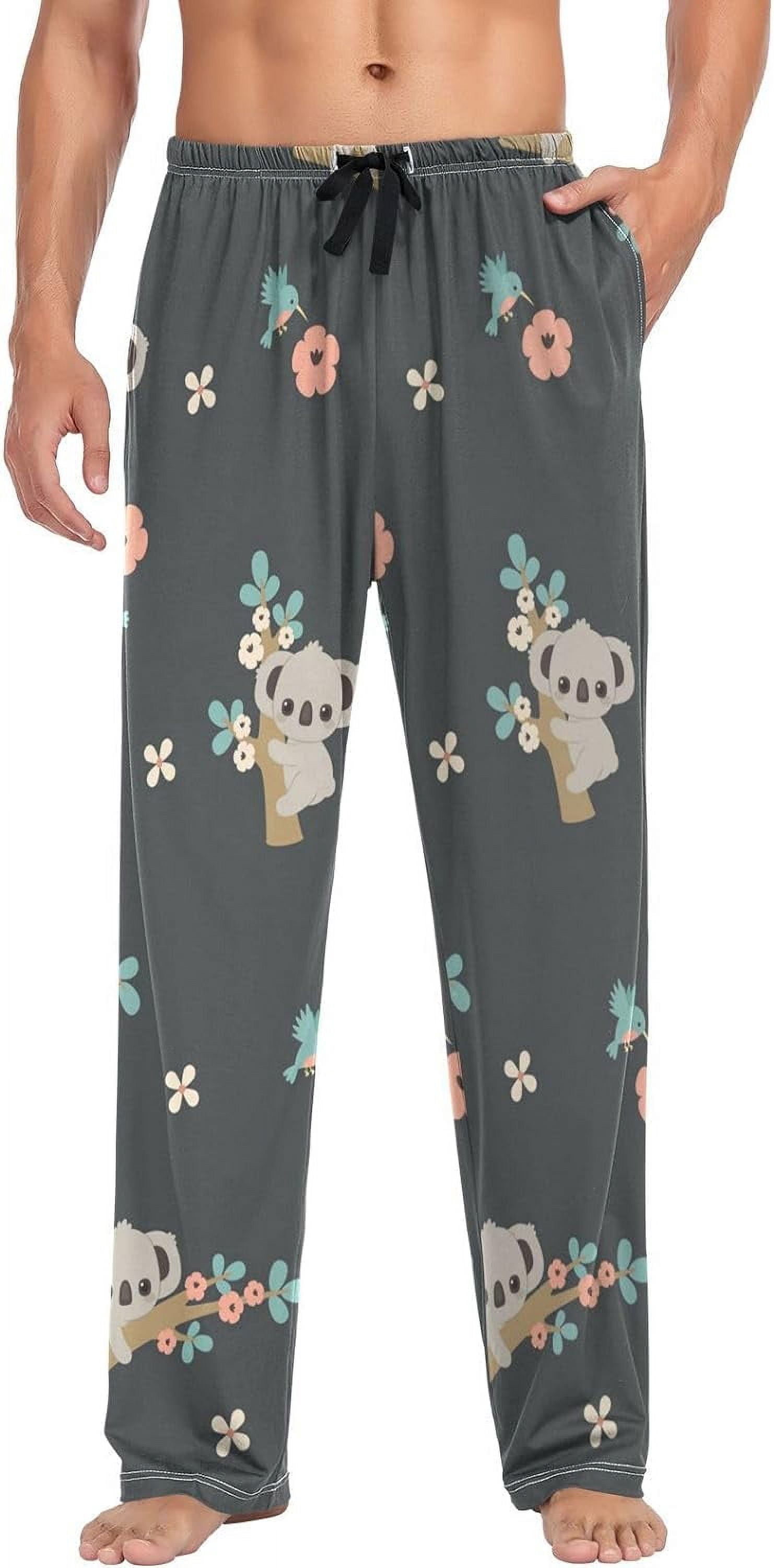 FREEAMG Koala Cotton Pajama Pant for Men, Super Soft Lightweight Lounge ...