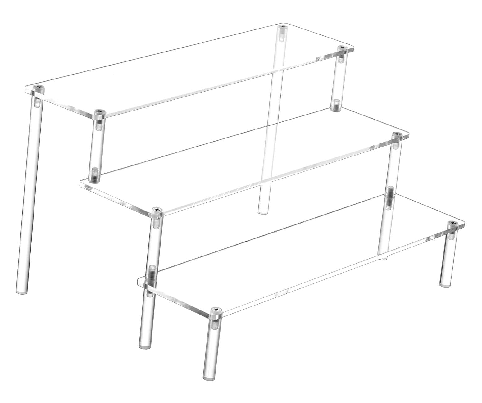 FREEAMG Large Acrylic Display Risers, Perfume Stand Organizer, Clear ...