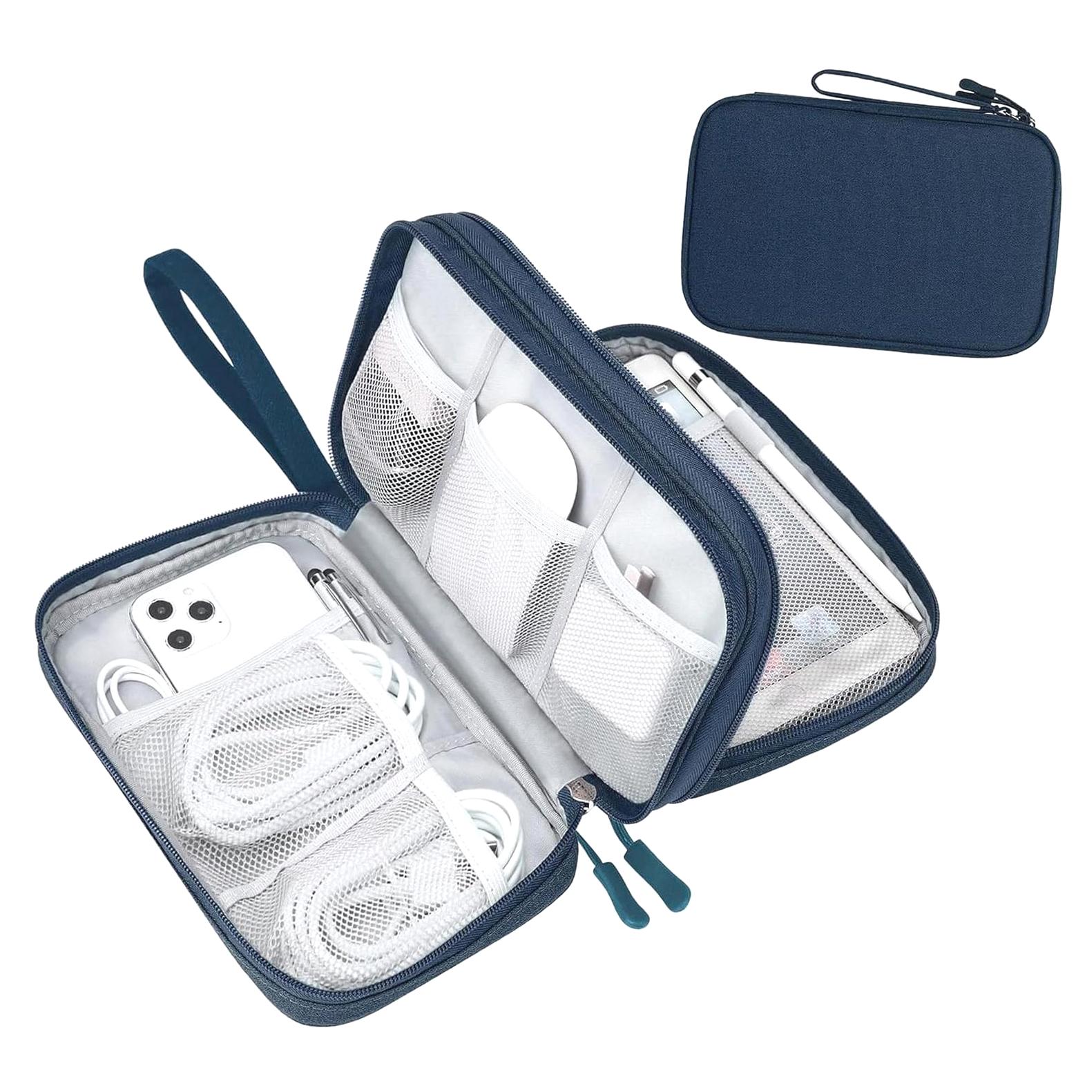 FREEAMG Large Electronic Storage Pouch, Travel Organizer with Double ...