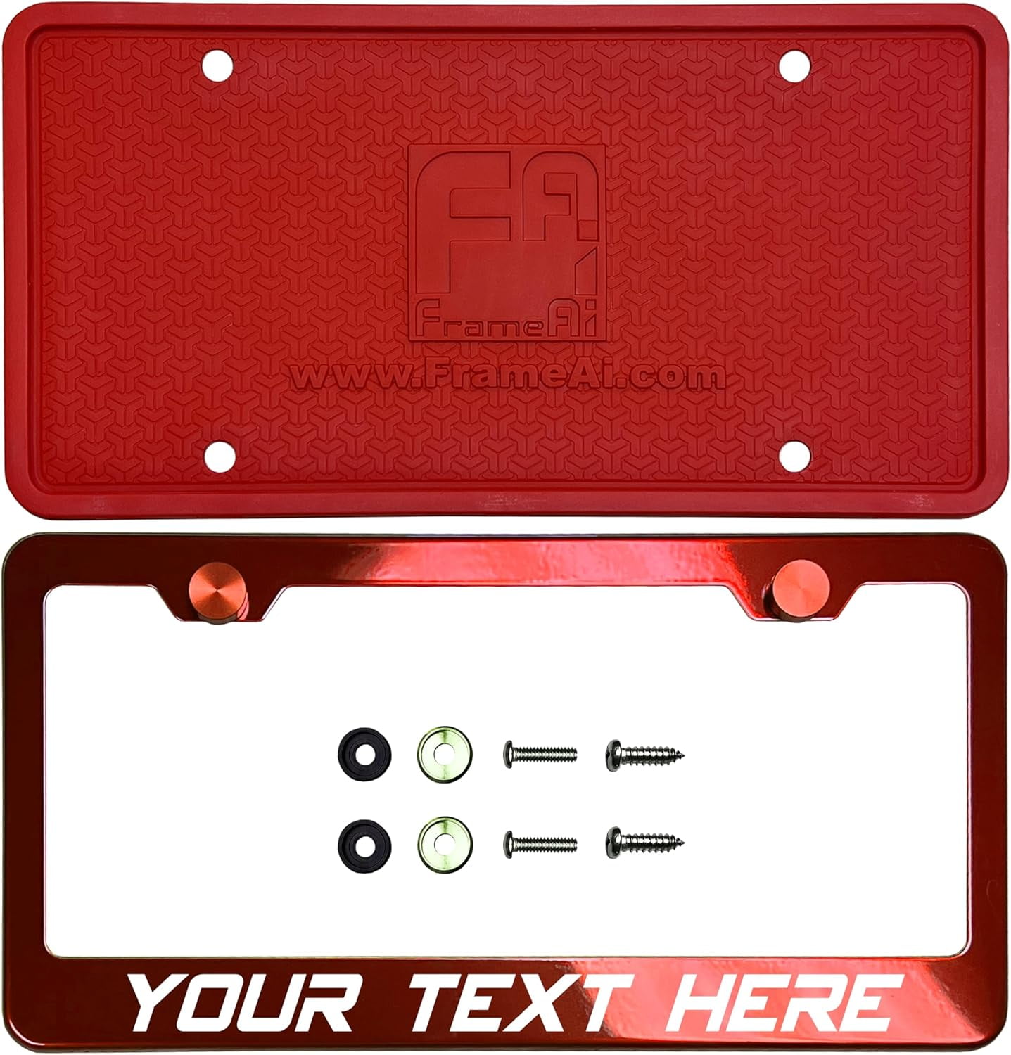 FREEAMG Laser Etched ized Silicone Back Guard License Plate Frame Candy ...