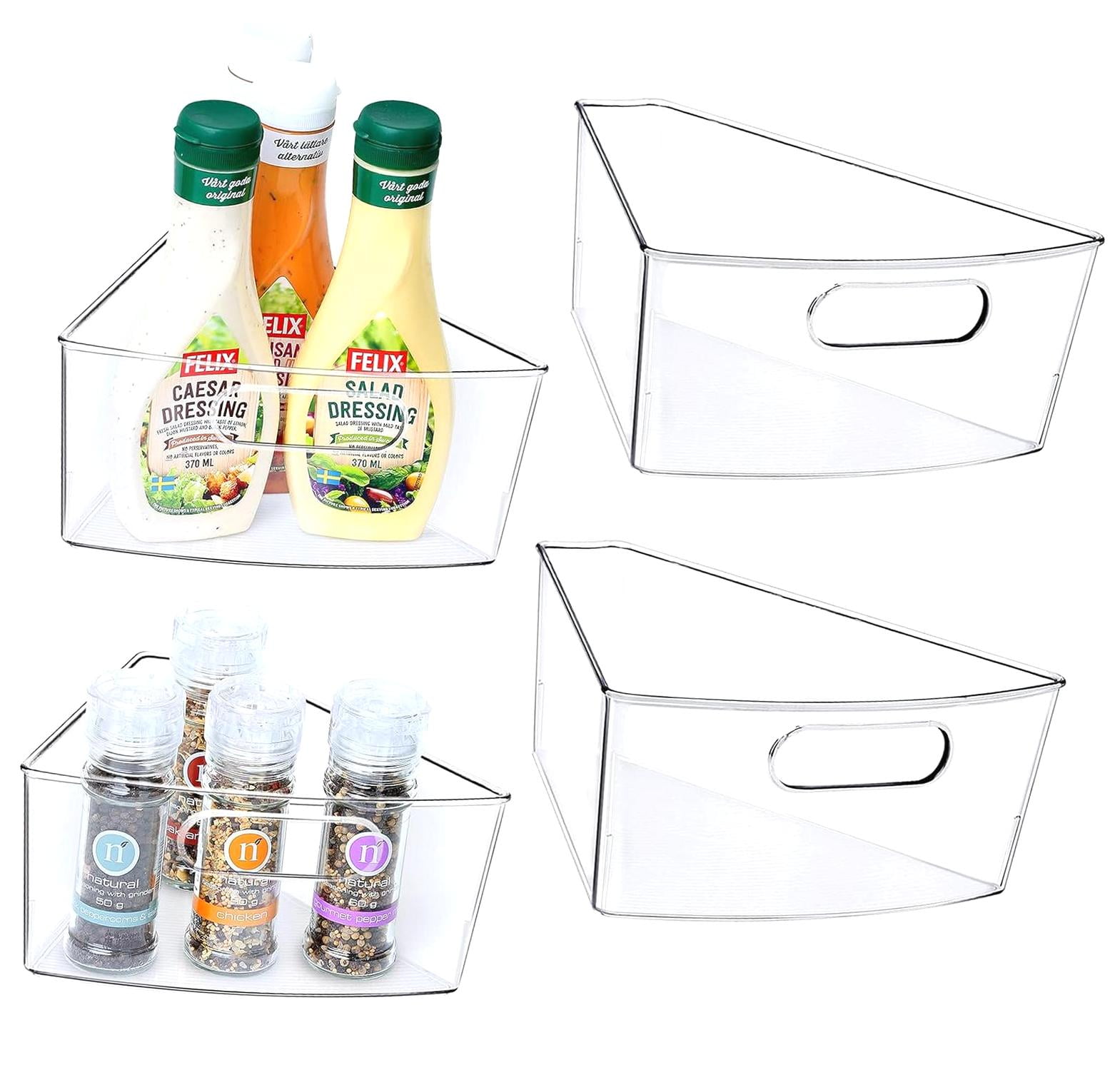 FREEAMG Lazy Susan Cabinet Organizer Bins for 26"/ 28"/ 32" Diameter ...