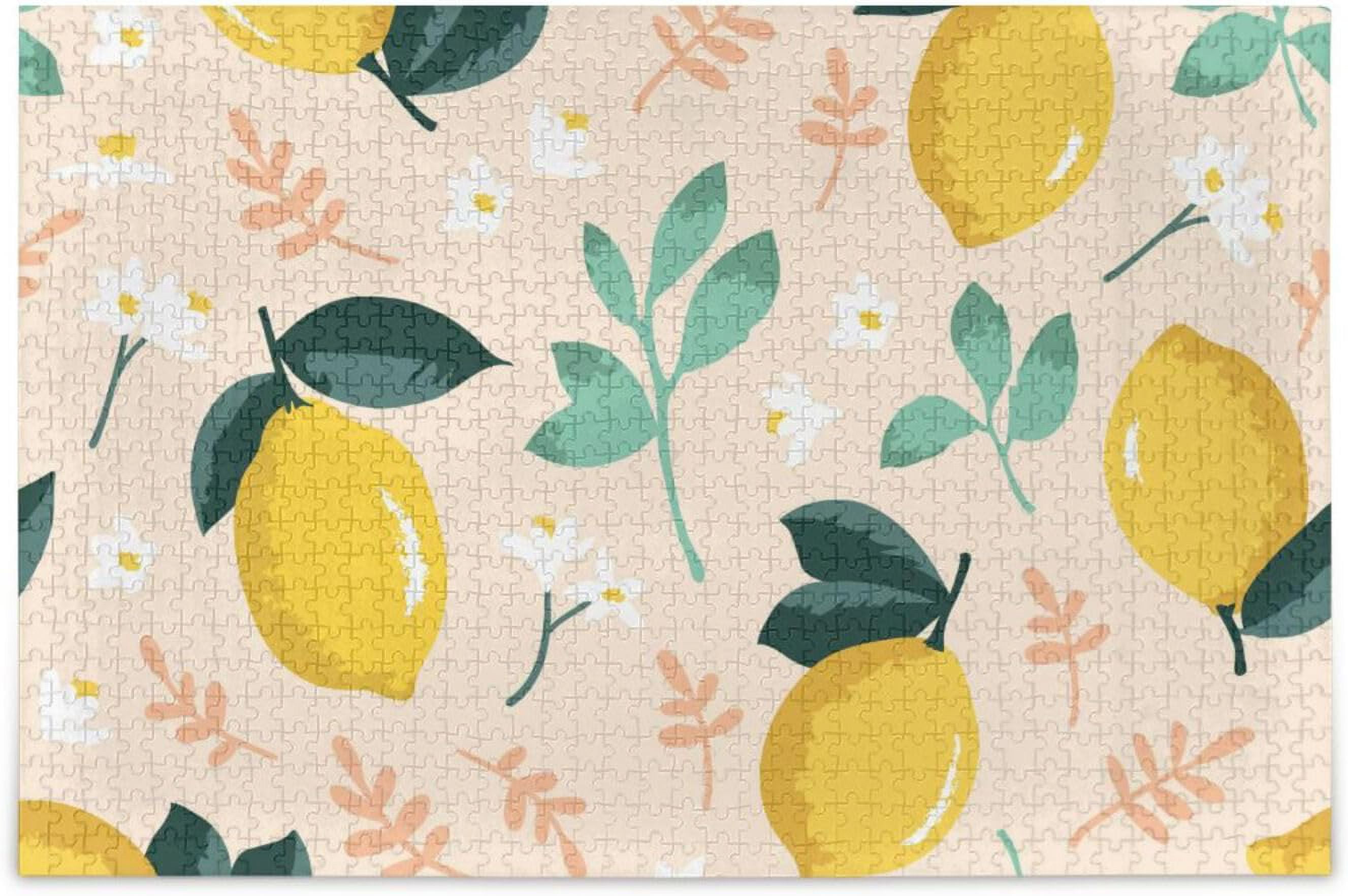 FREEAMG Lemon Jigsaw Puzzle for Adults Teens Kids, 1000 Pieces Wooden ...