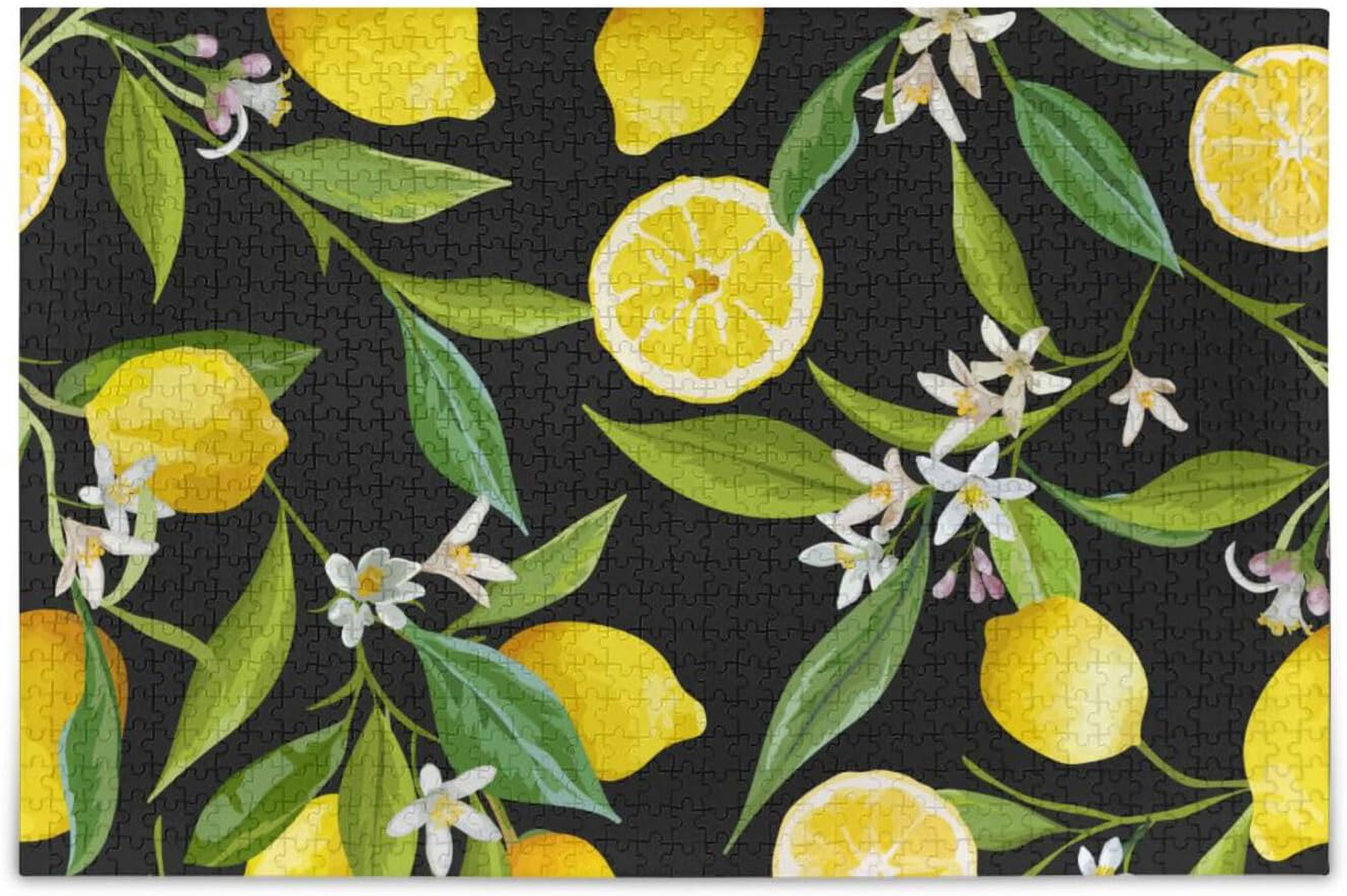 FREEAMG Lemon Jigsaw Puzzle for Adults Teens Kids, 500 Pieces Wooden ...