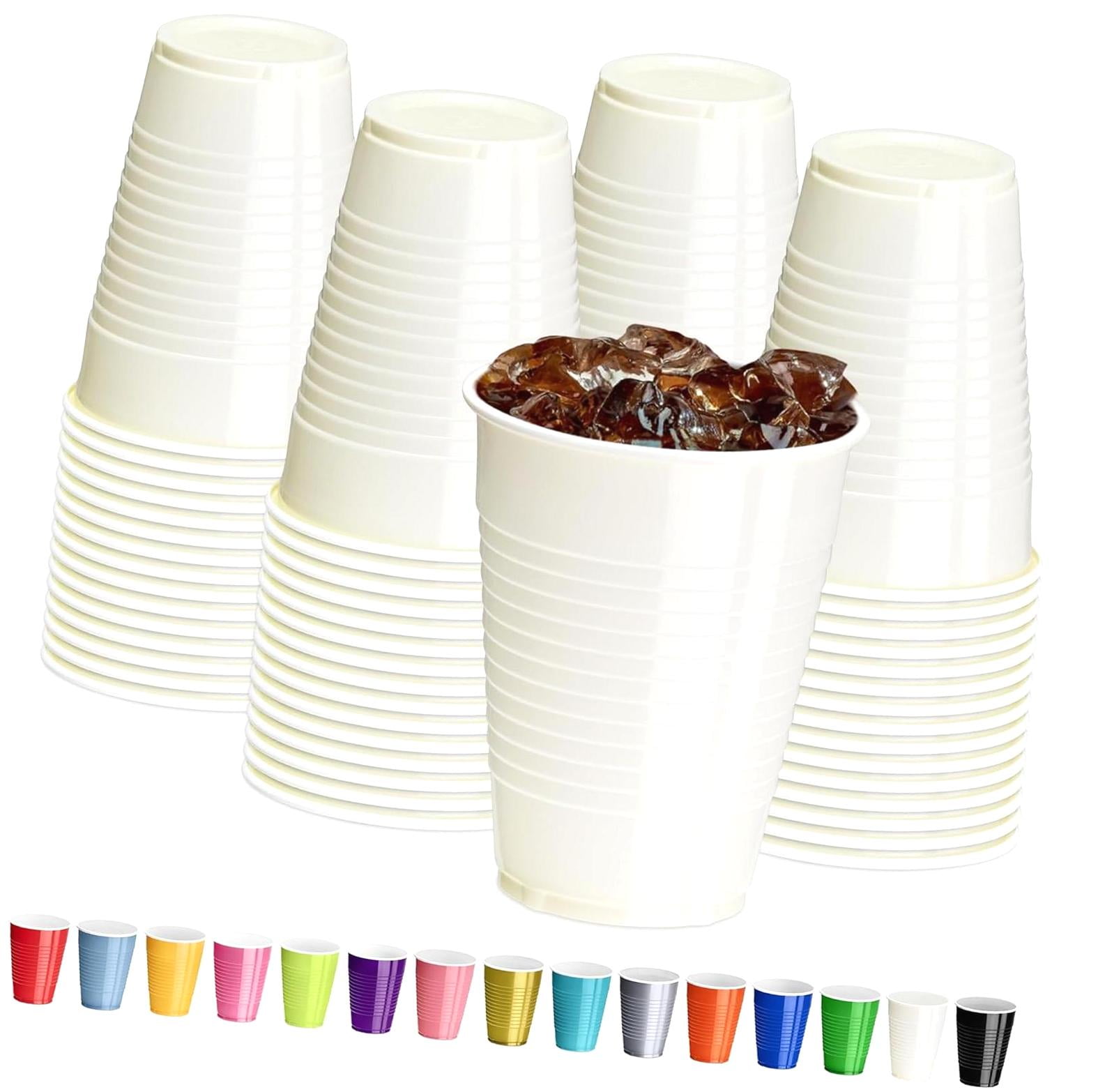 FREEAMG Light Plastic Cups, 12 oz Cups, Party Supplies (40 Count ...