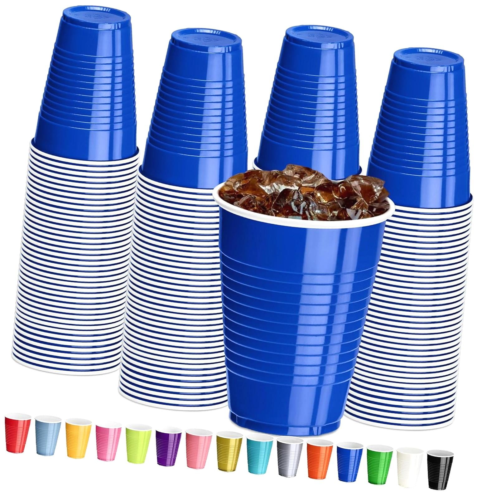 FREEAMG Light Plastic Cups, 12 oz Cups, Party Supplies (40 Count ...