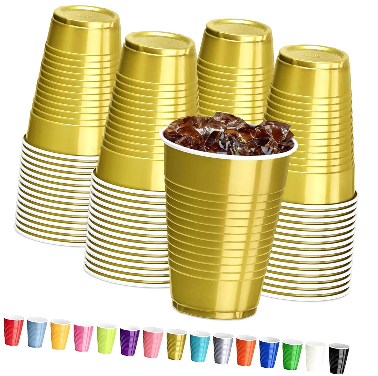 FREEAMG Light Plastic Cups, 12 oz Cups, Party Supplies (40 Count ...