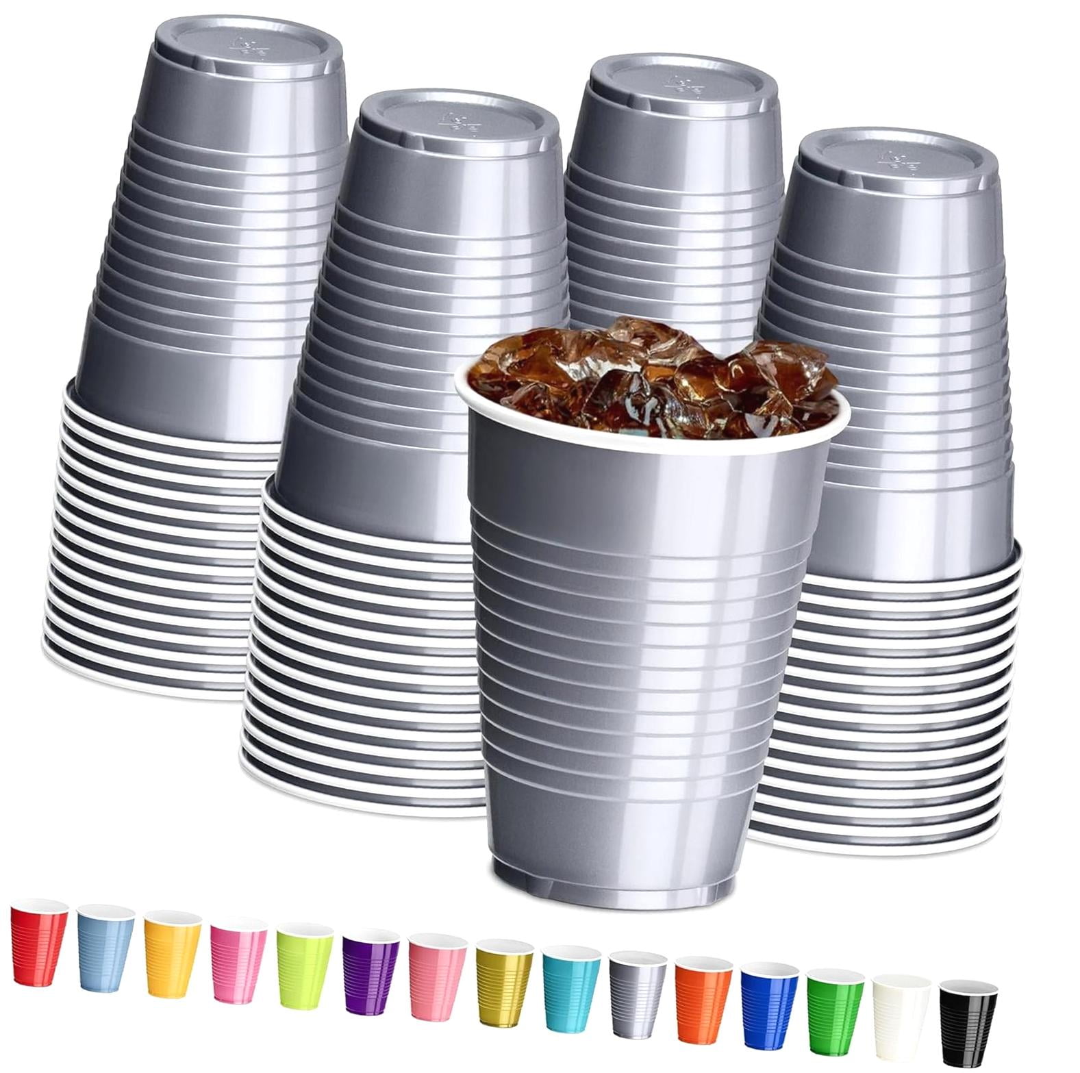 FREEAMG Light Plastic Cups, 12 oz Cups, Party Supplies (40 Count ...
