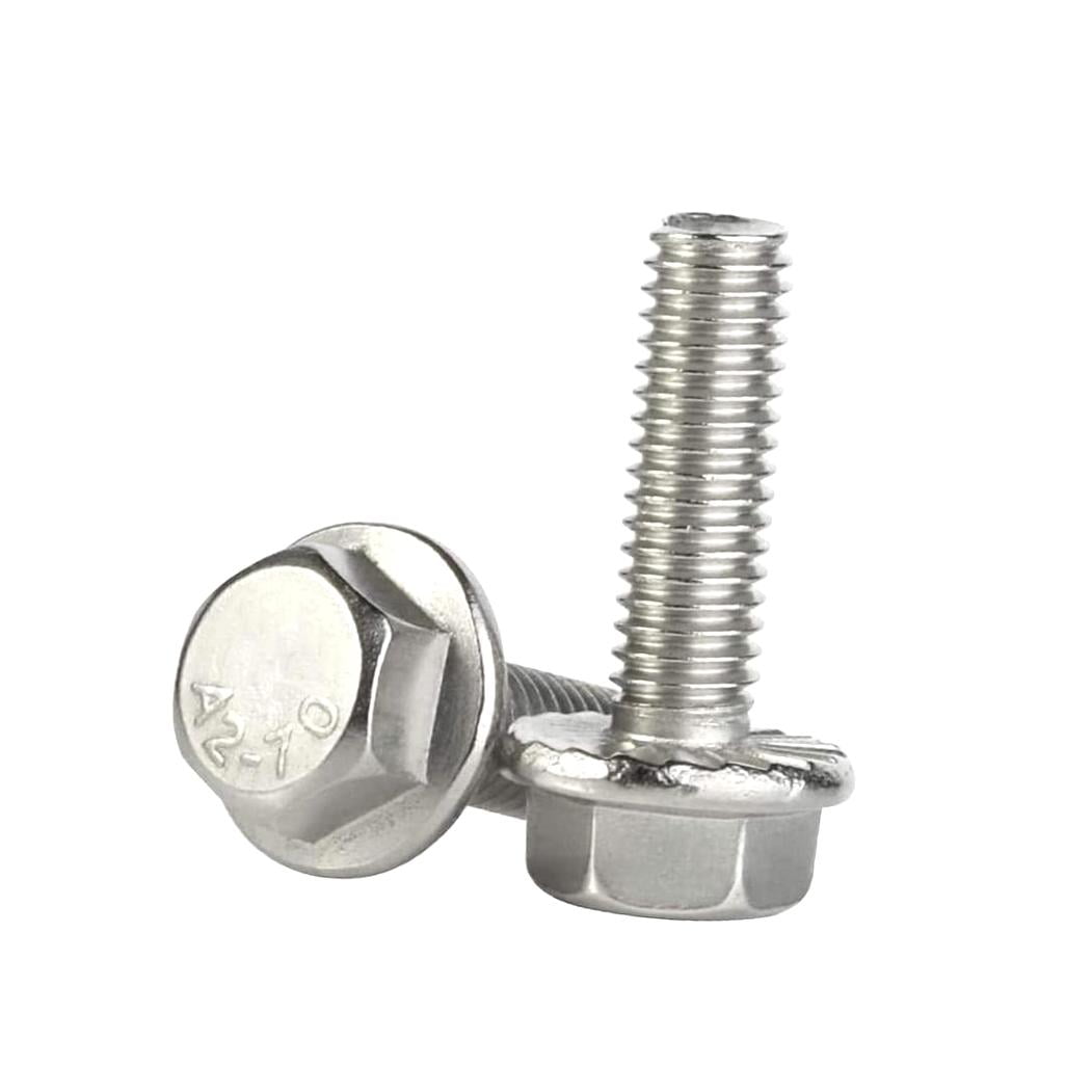 FREEAMG M8 x 16mm Flanged Hex Bolts Flange Hexagon Screws, Steel 304 ...