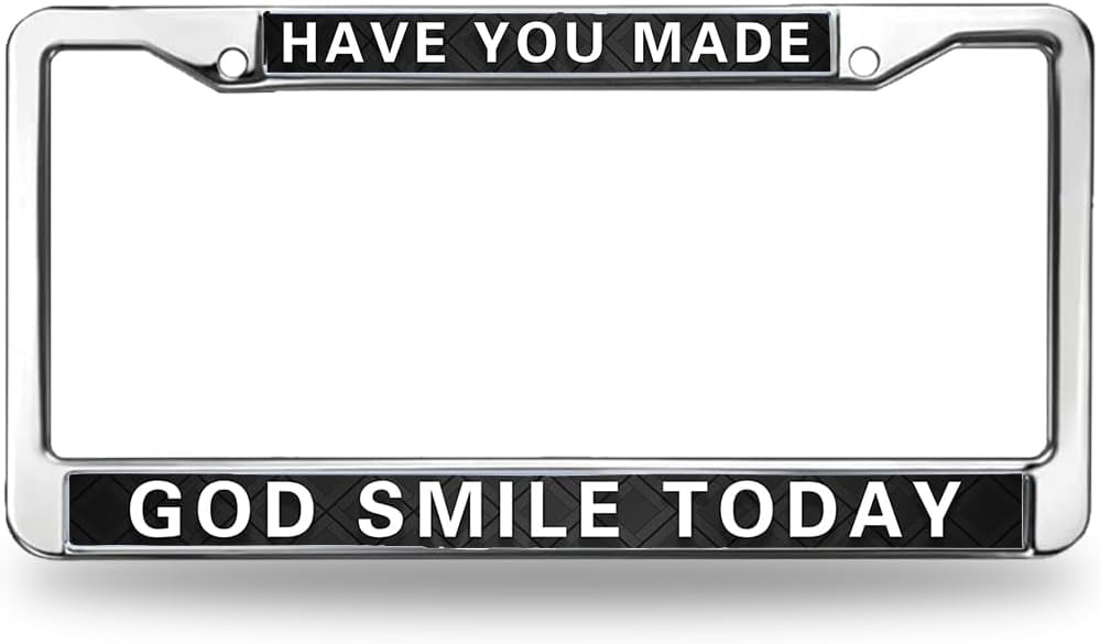 FREEAMG Made God Smile License Plate Frame Metal Christ God Lover ...