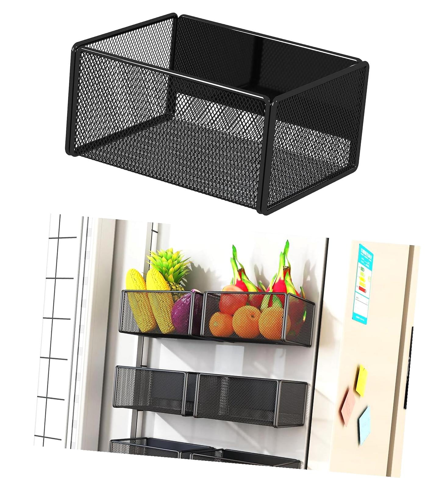 FREEAMG Magnetic Basket Organizer Holder for Refrigerator, Magnetic ...